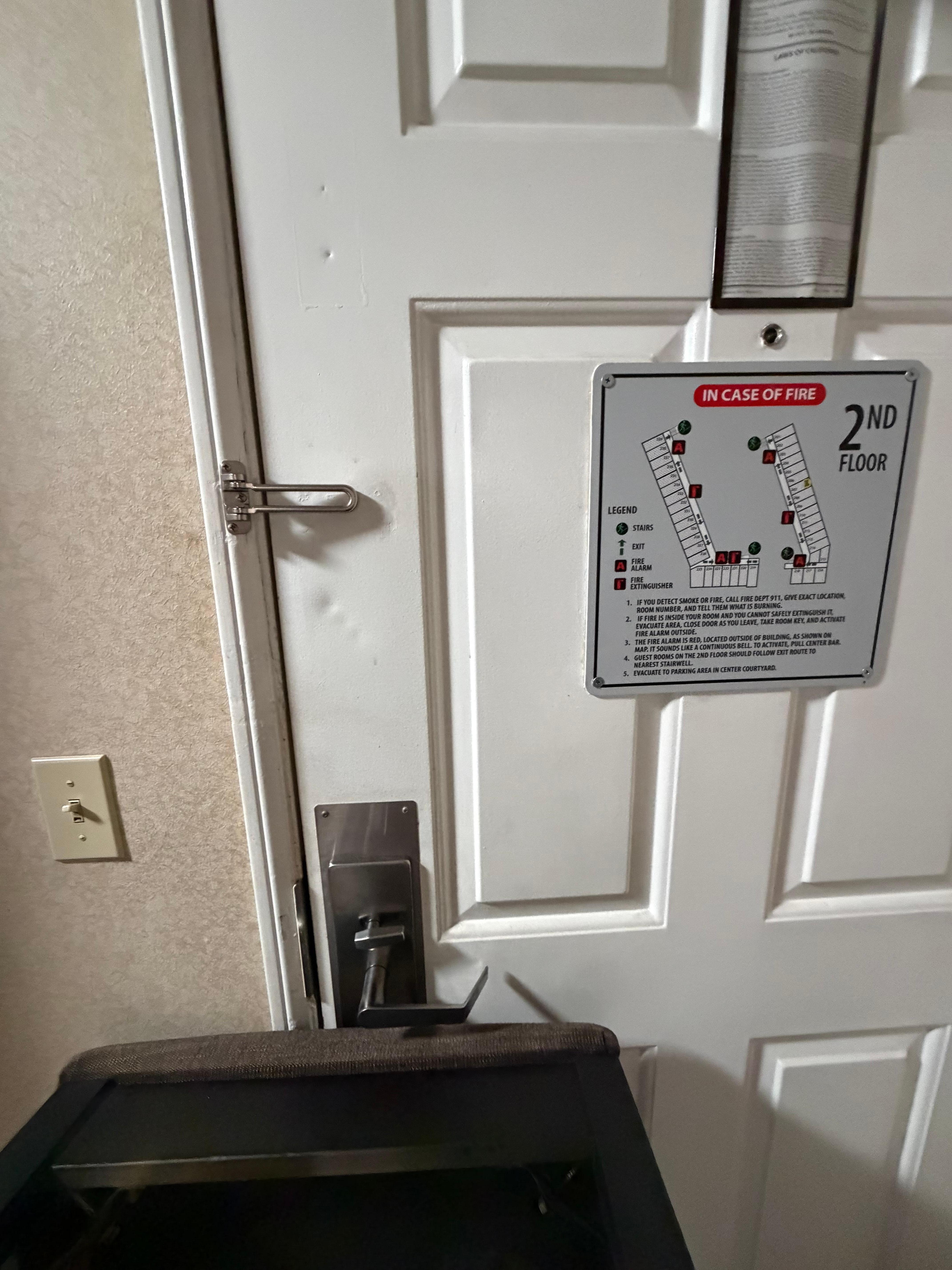 Picture showing there is no security lock in place 