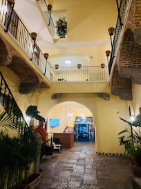 Entrance, check in counter and waiting area