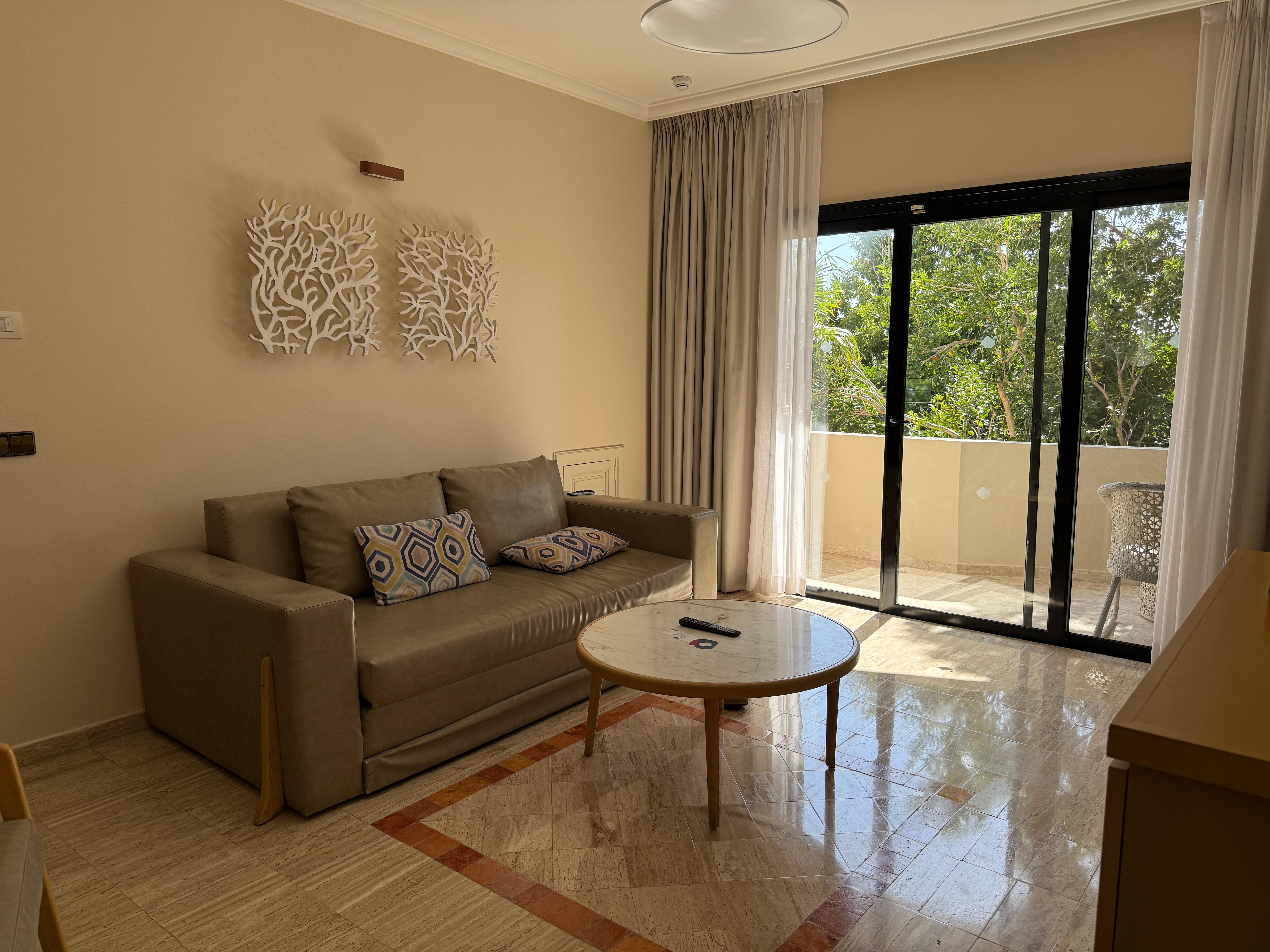 Living room with a sofabed