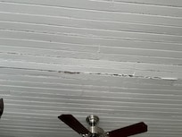 boards in ceiling above our bed splitting and entire ceiling is convoluted