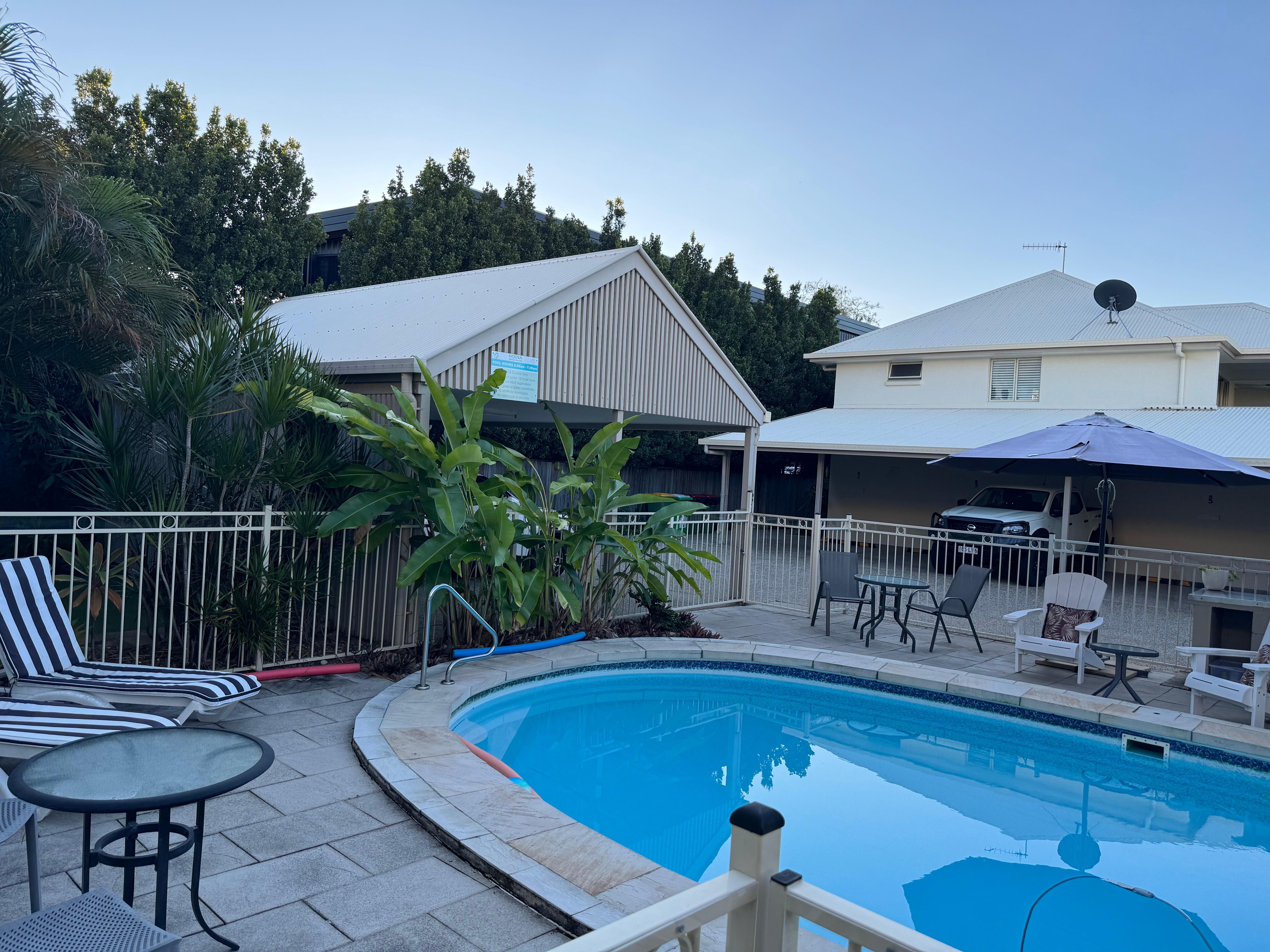 Pool & parking view