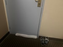 The gap… enough to let hallway cold air in