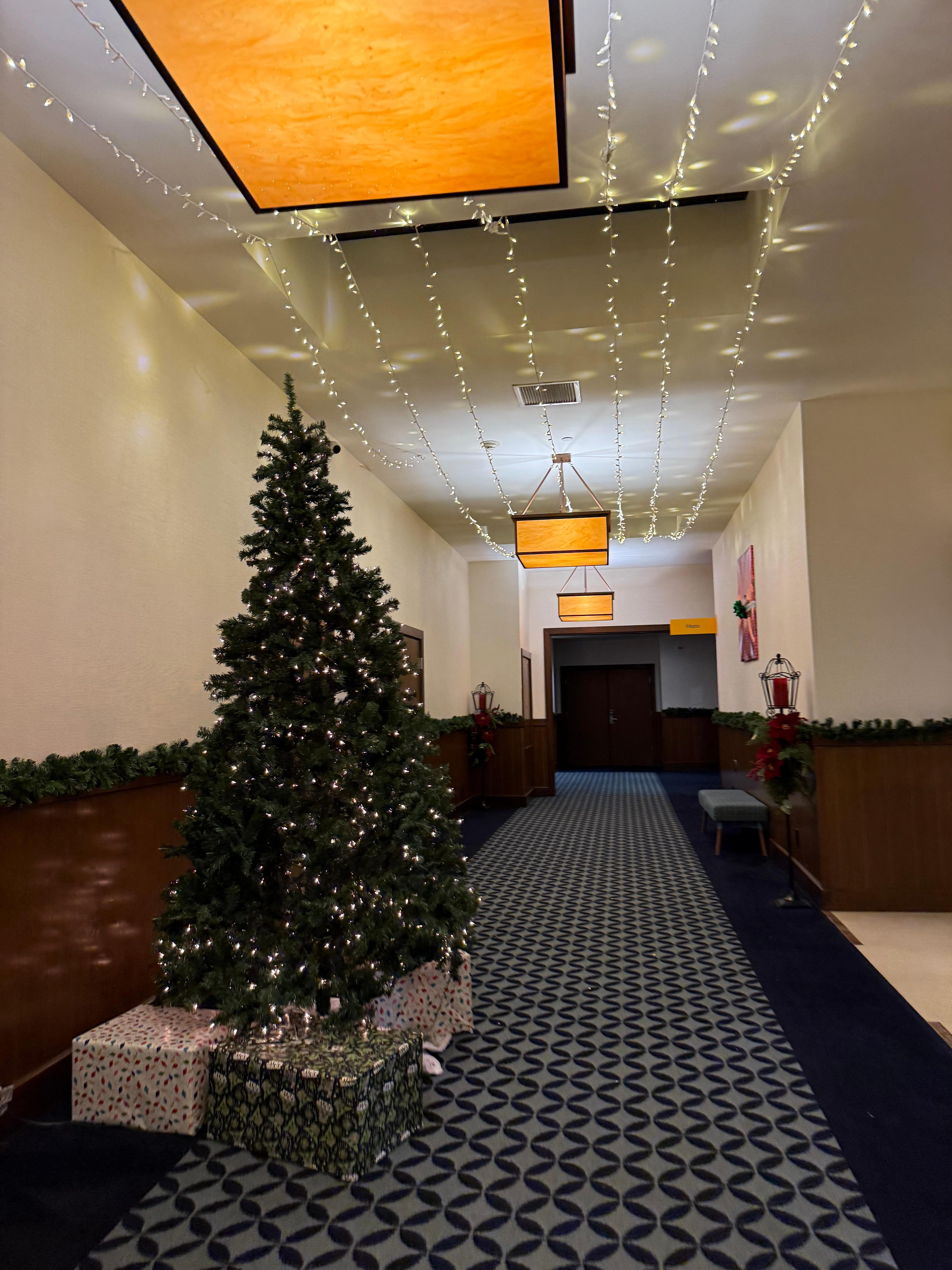 Decorated for Christmas. 