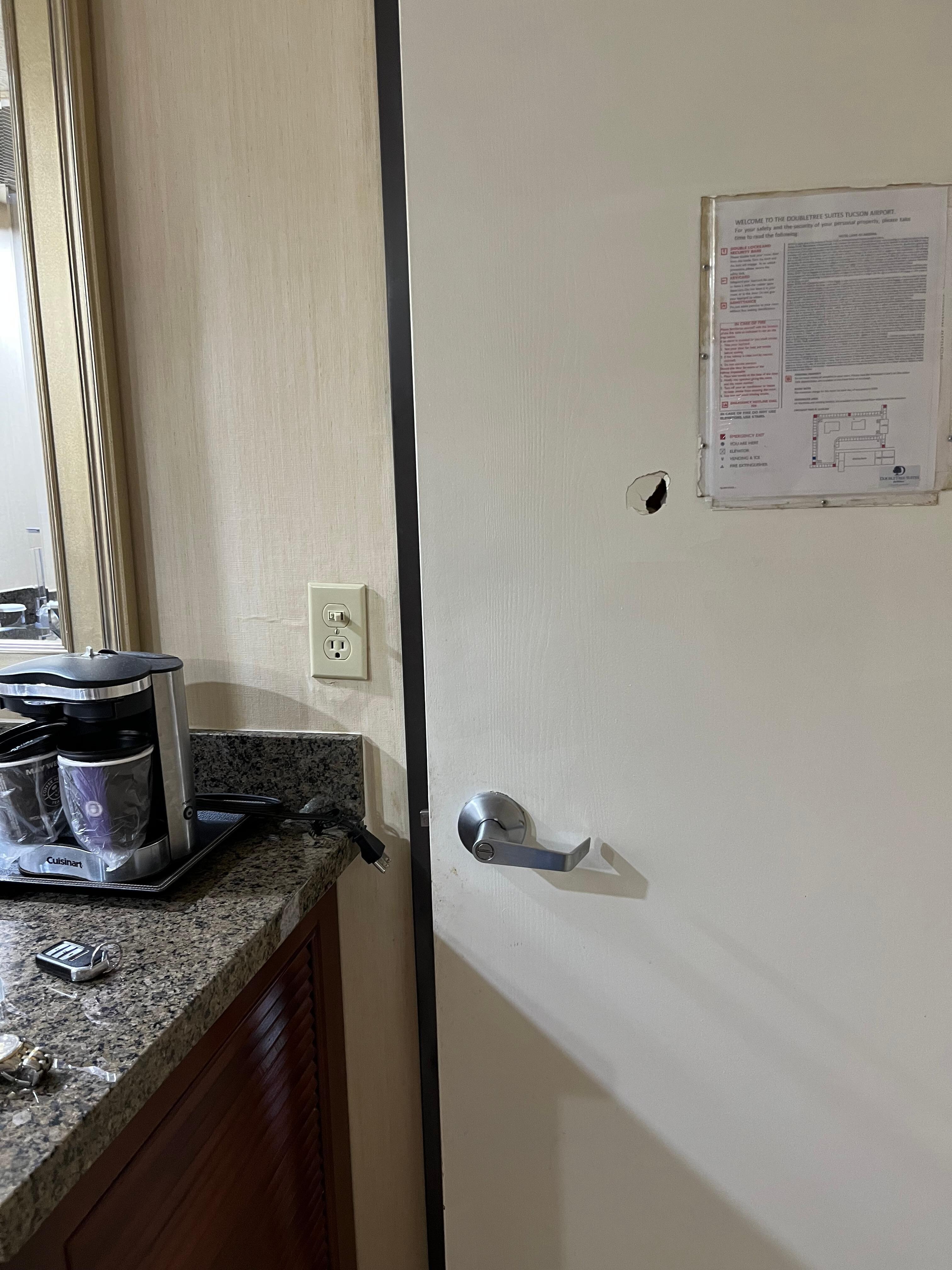 Hole in bedroom door