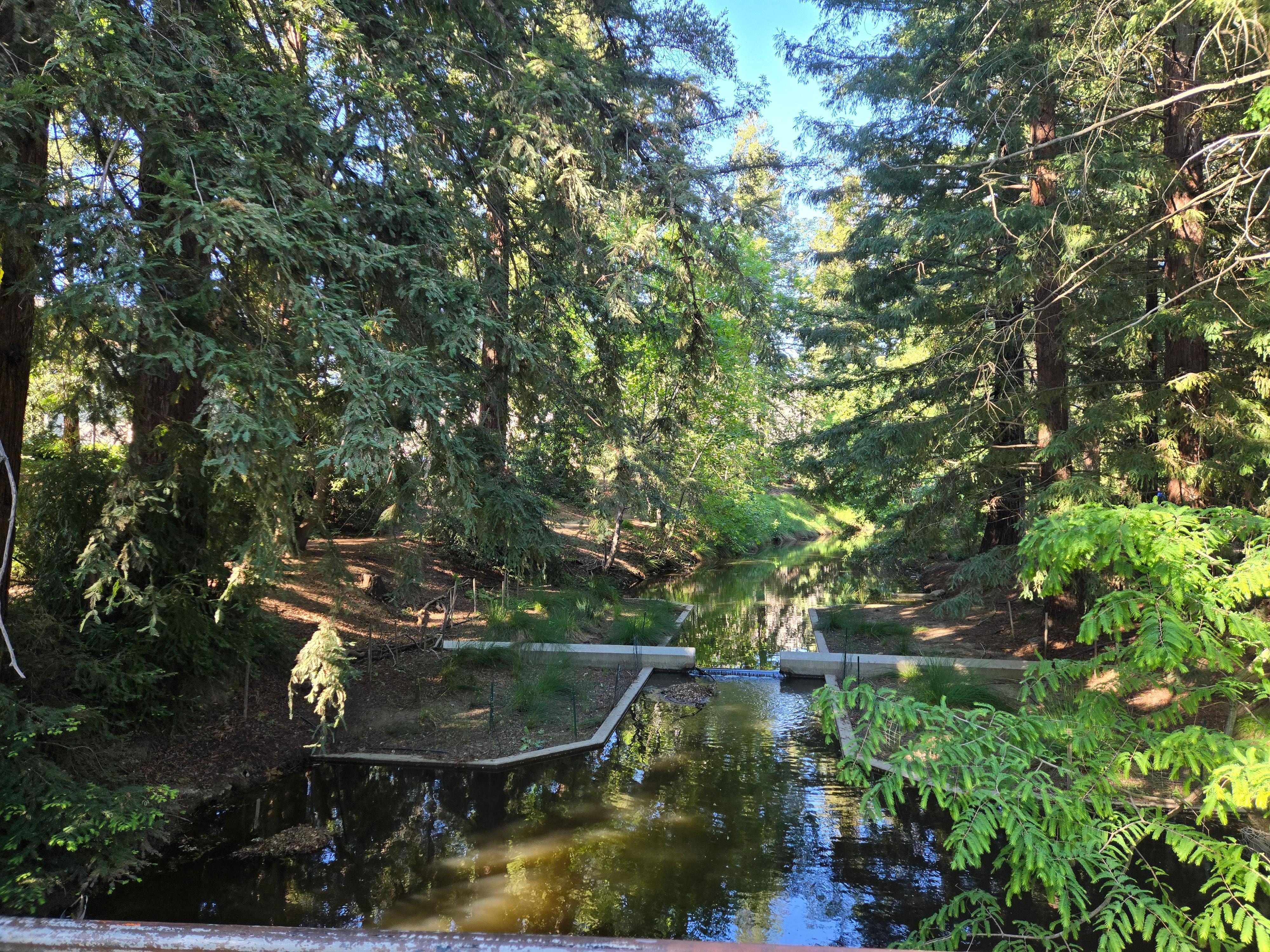 Beautiful UC arboretum right near by.  Like steps out the back door.