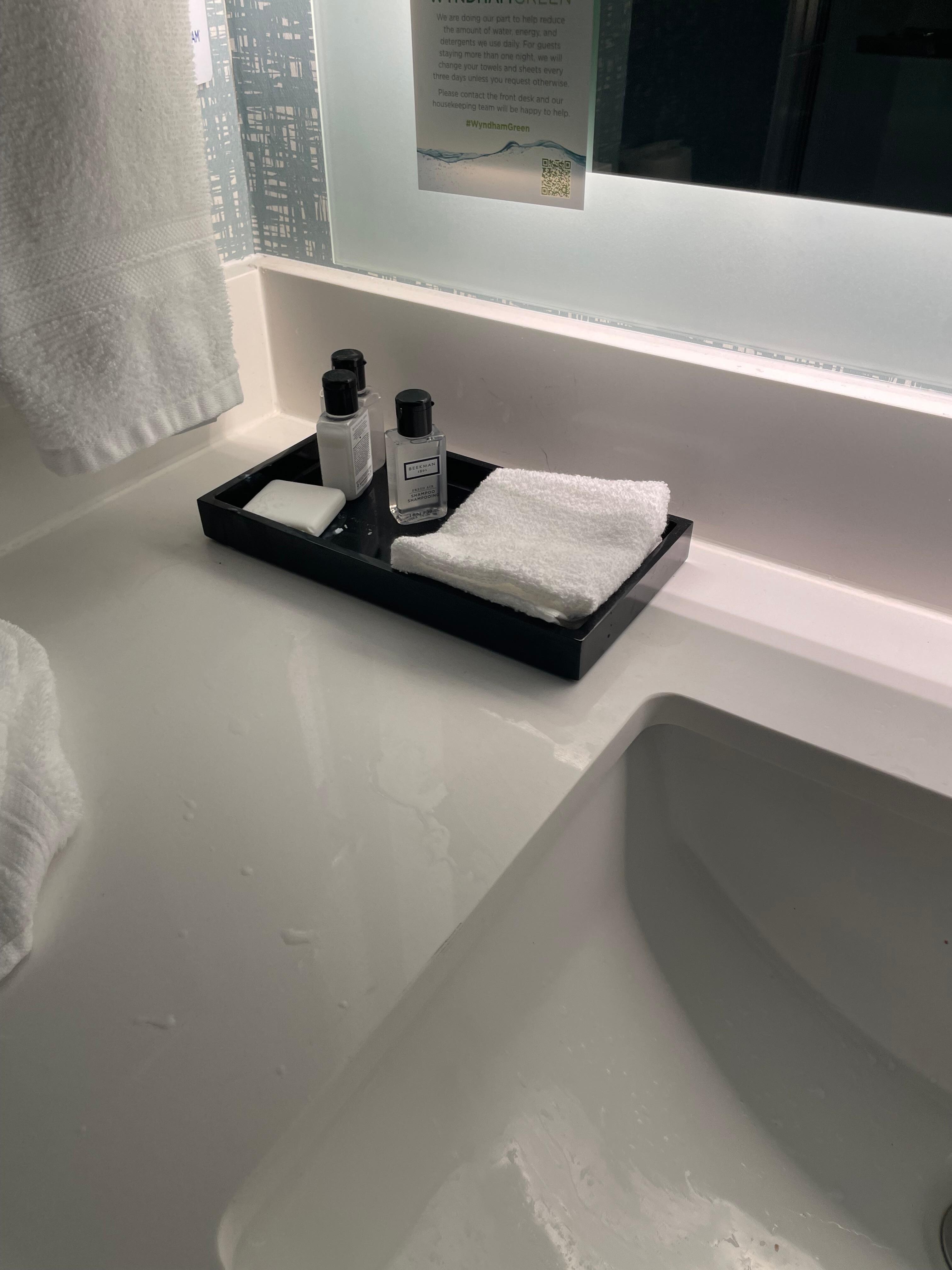 The same soap and amenities since I been there. 