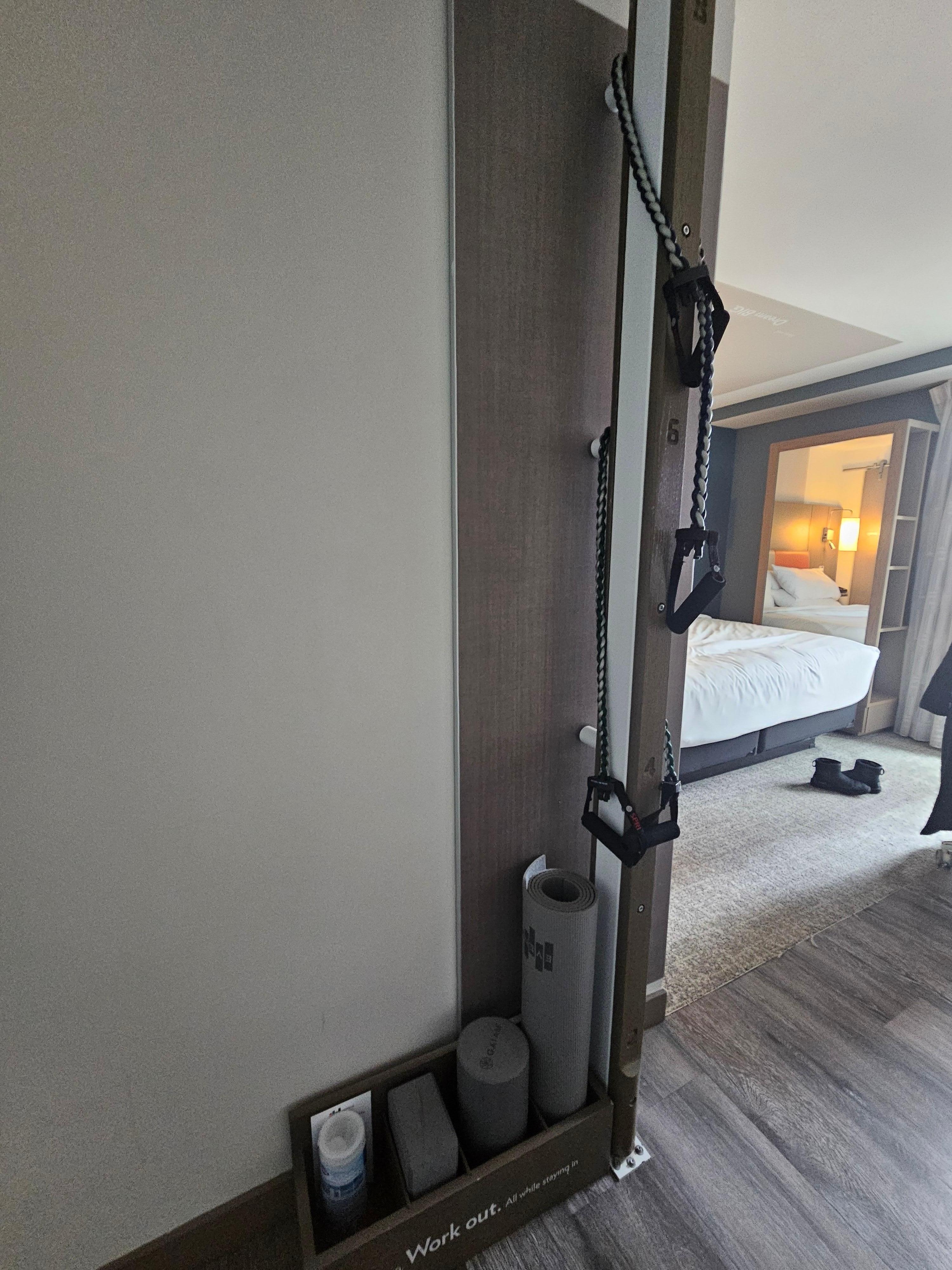 Workout equipment in the room