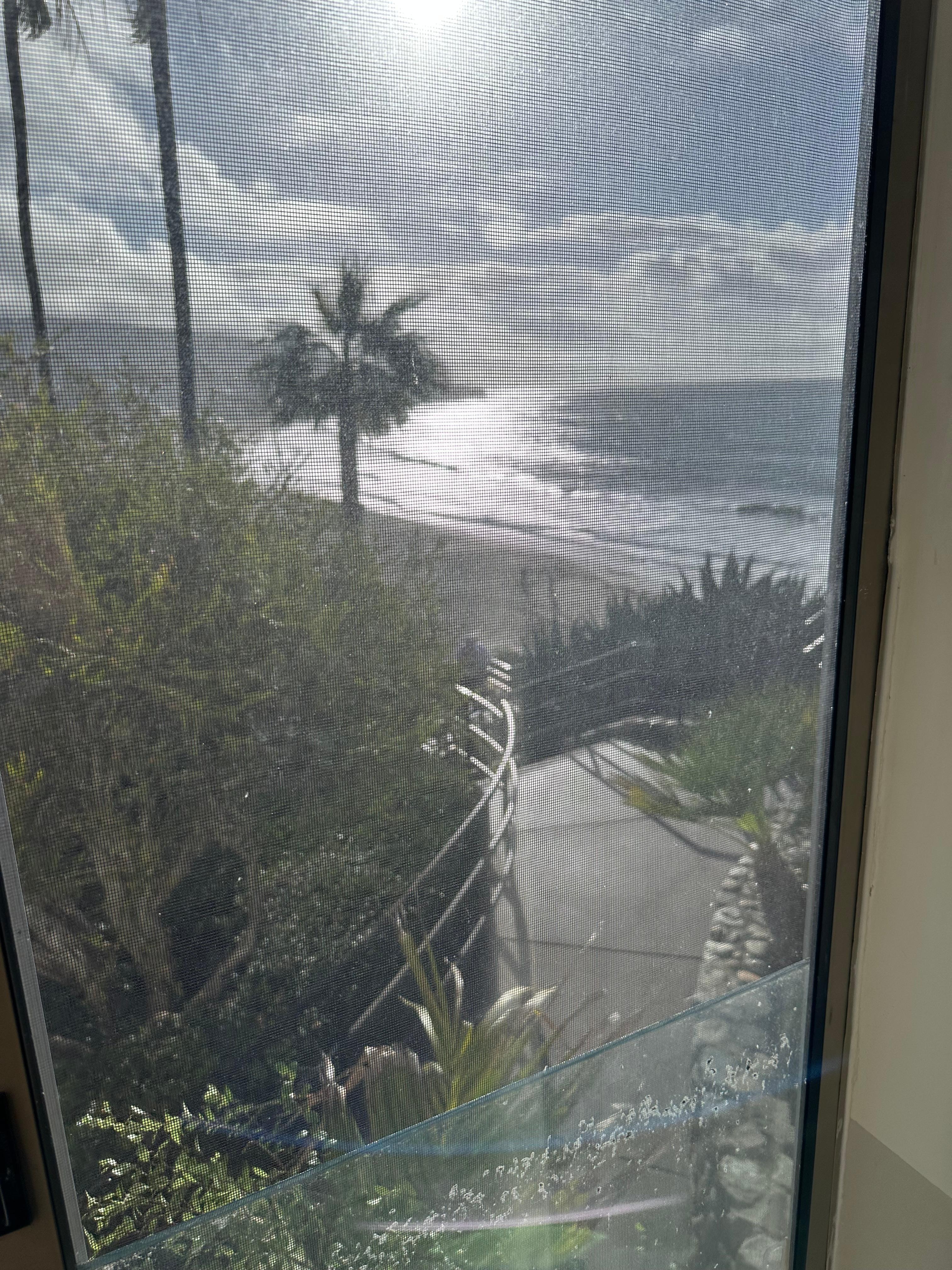 Public walkway outside our room