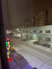 View from my room of the area and parking