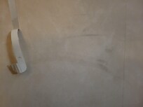 Dirty streaks on wall