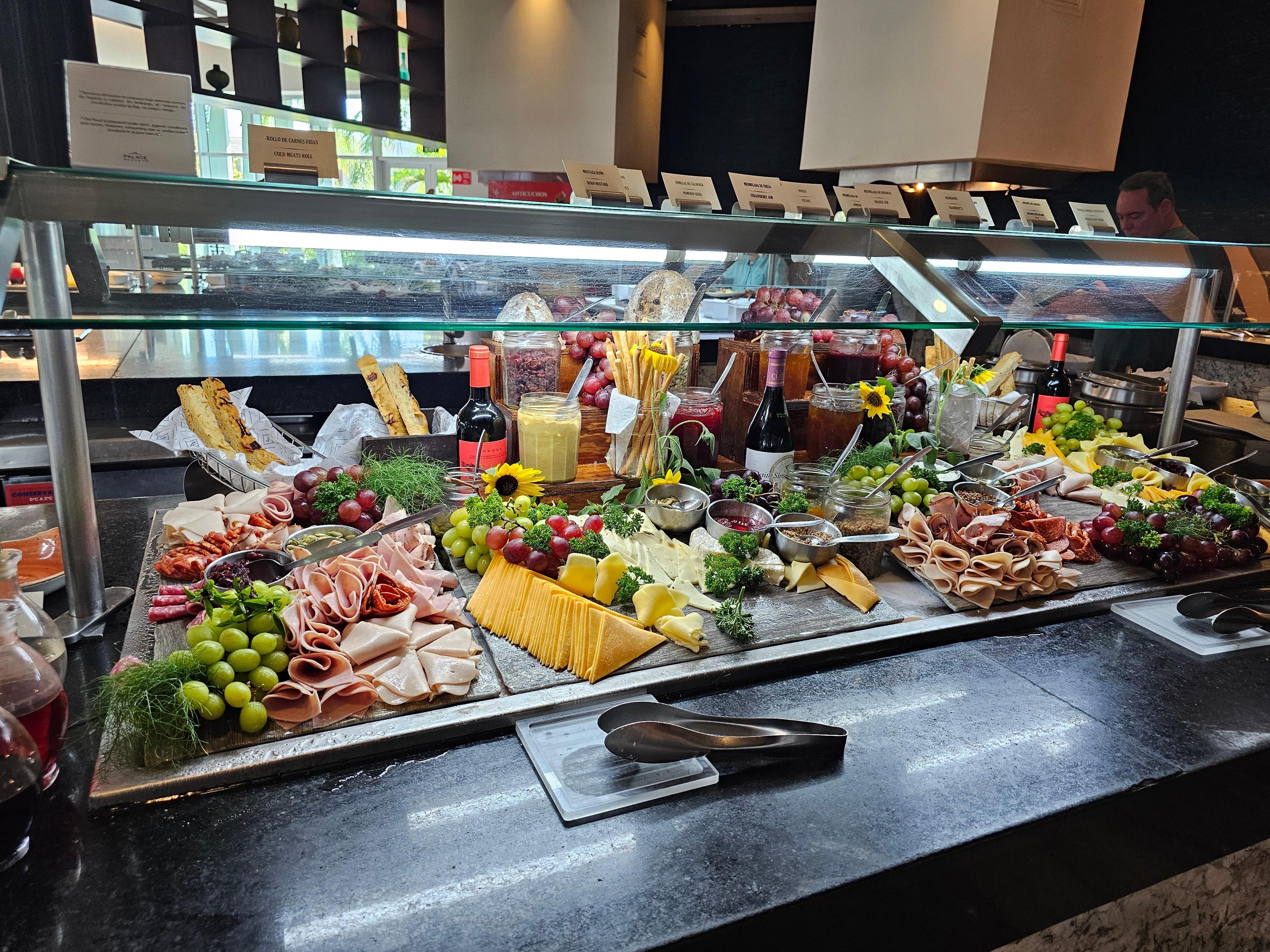 Buffet beautiful presentation and plentiful 