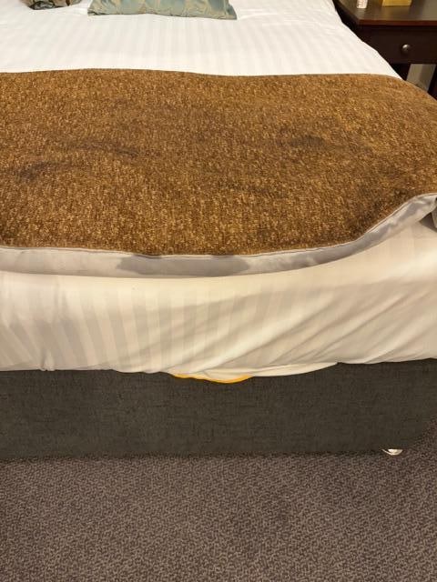 Bed runner stained and gross
