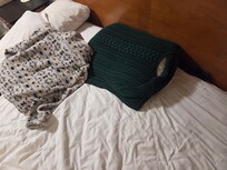 I have to use my clothes as a pillow cover.