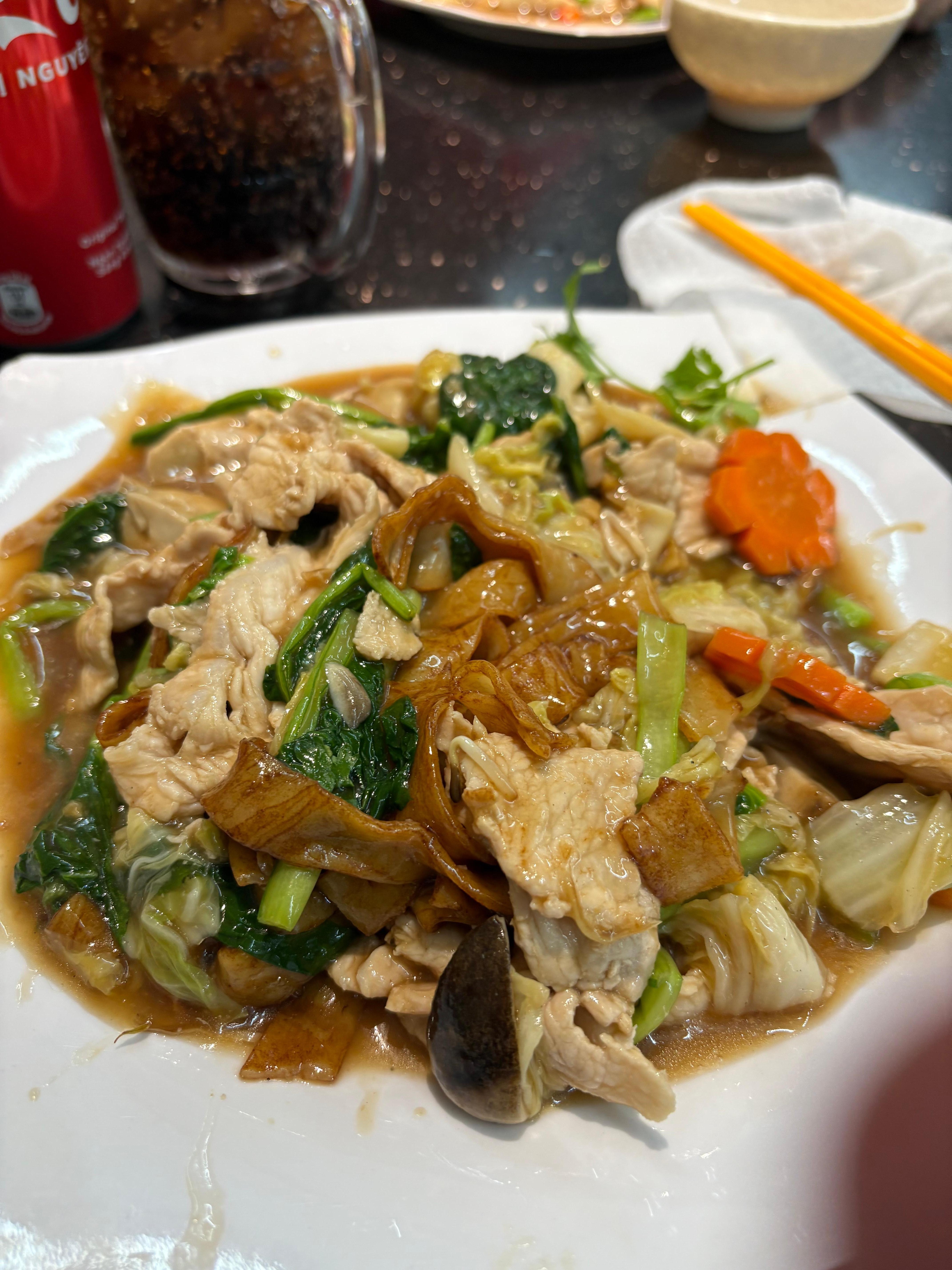 Dinner just around corner of hotel $4.10 Australian 