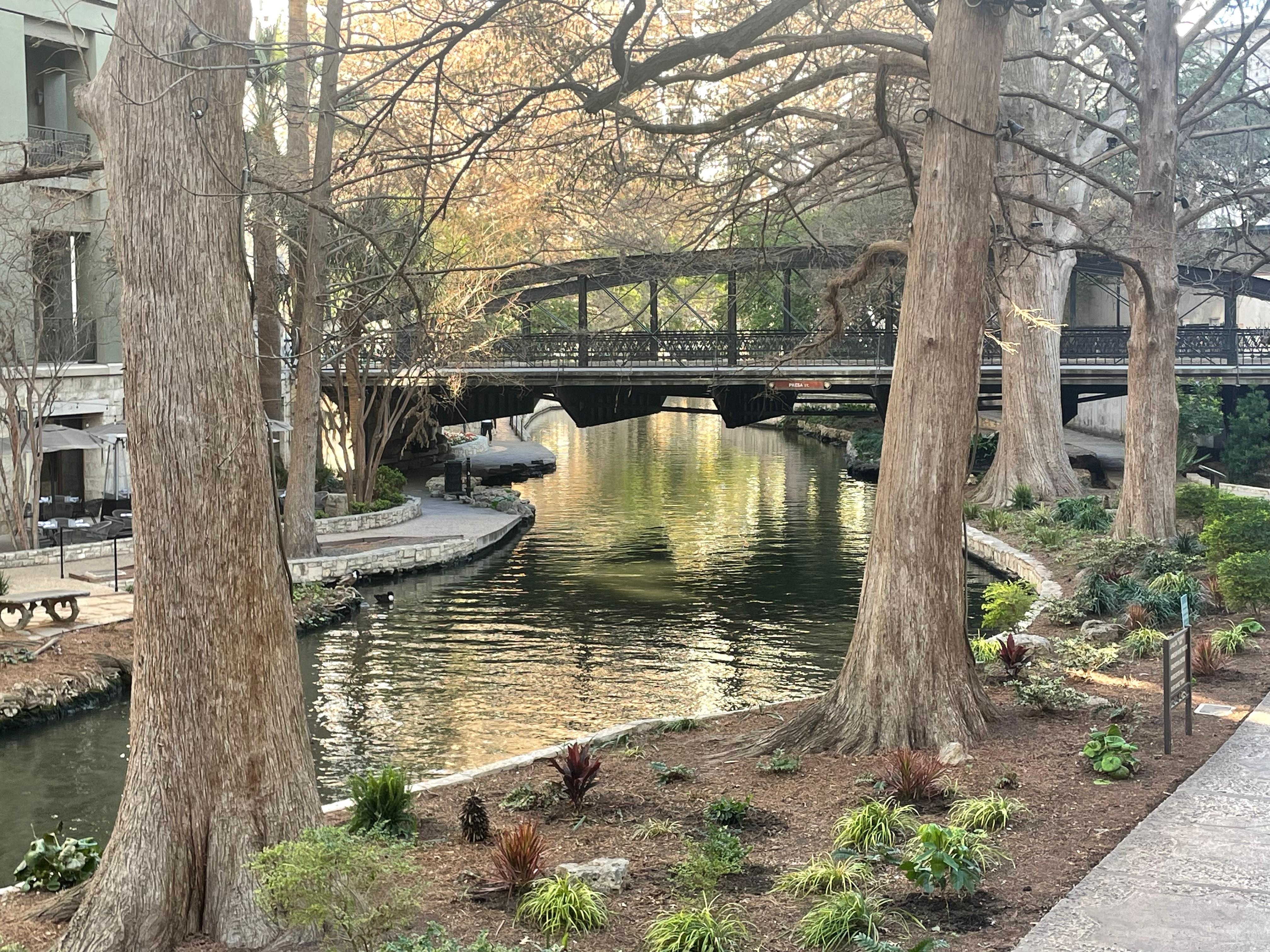 The Riverwalk 2 blocks away.