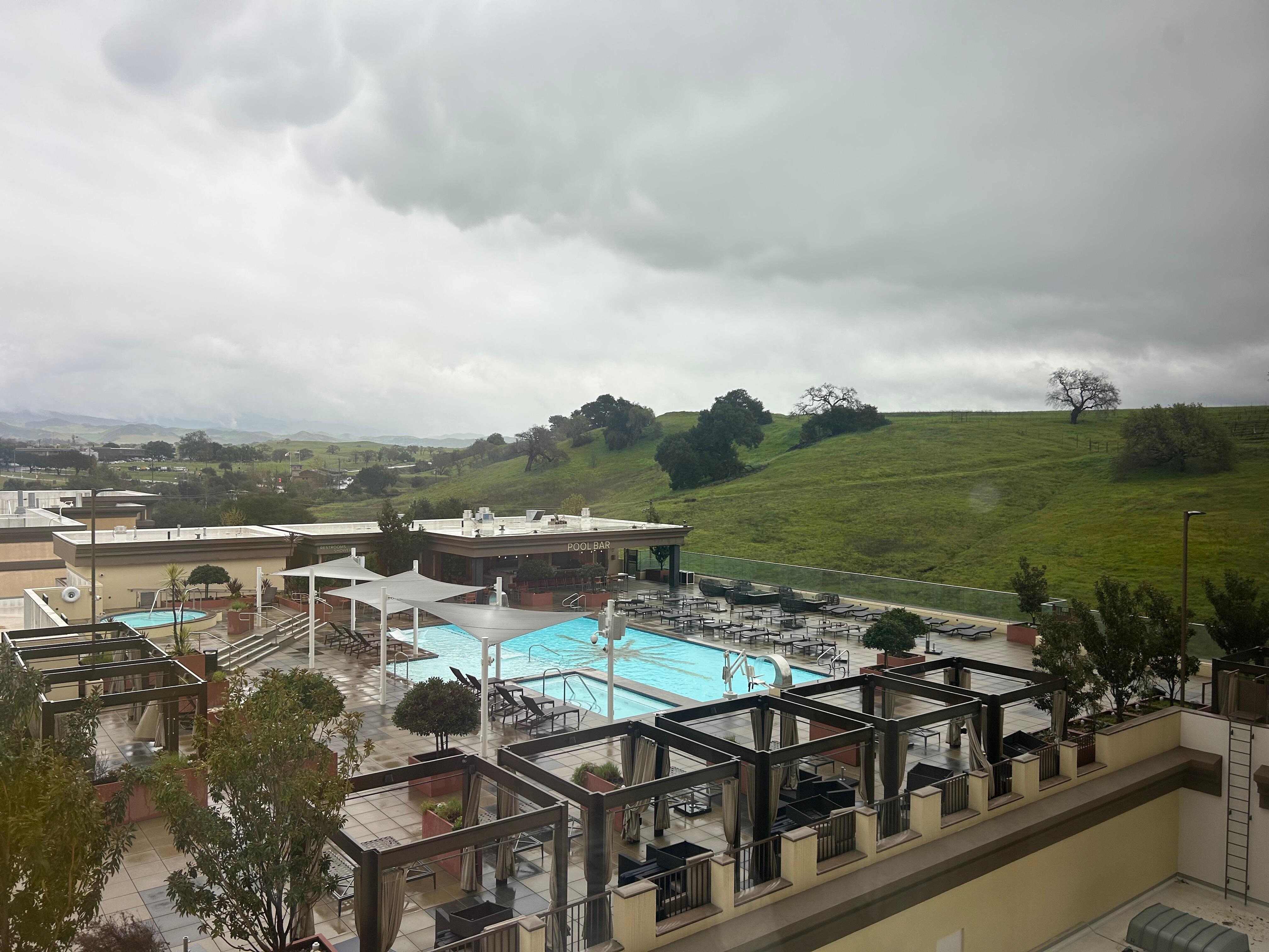 View from hotel room, 7th floor pool view