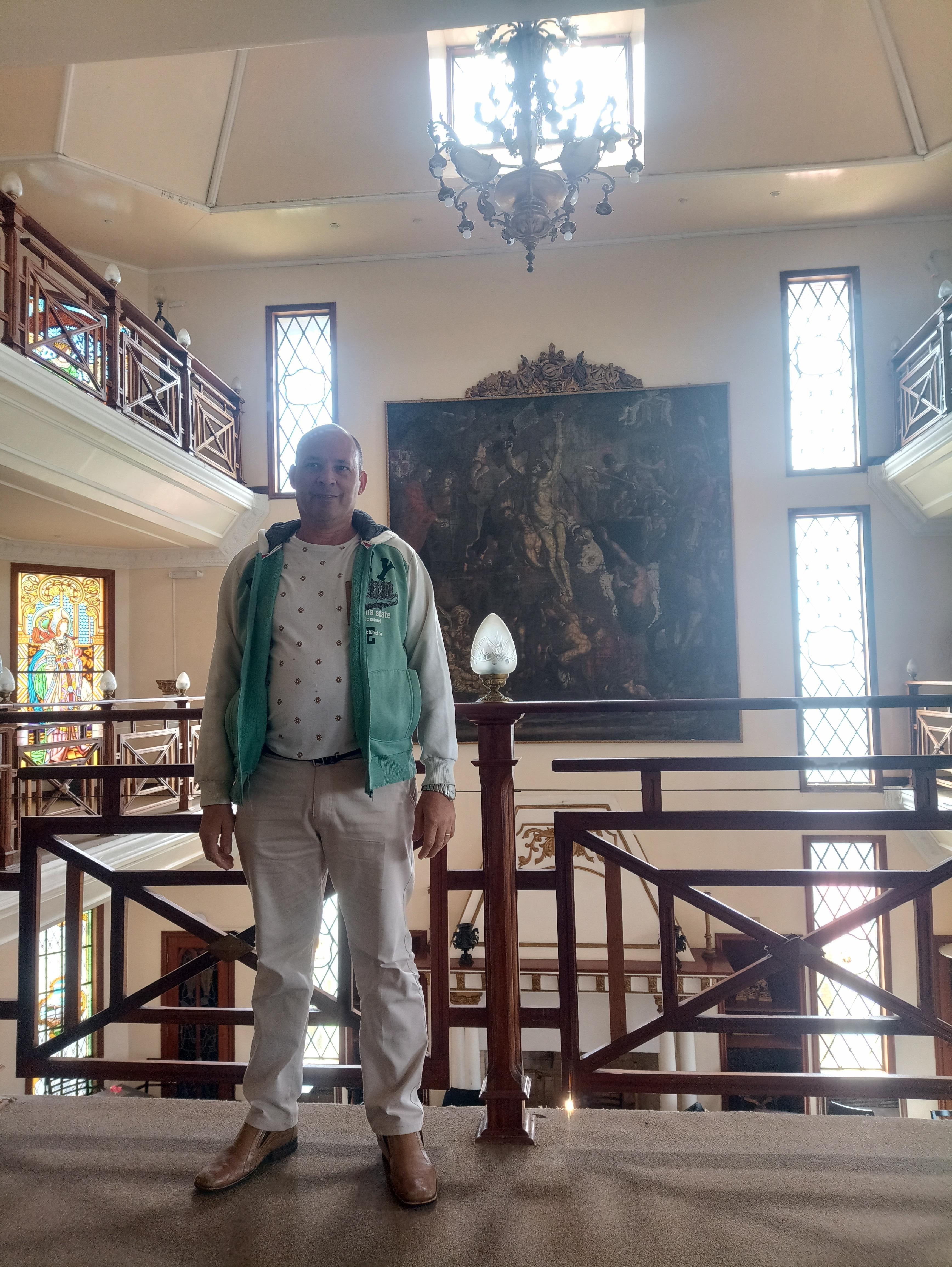 Vista do apartamento para o café 