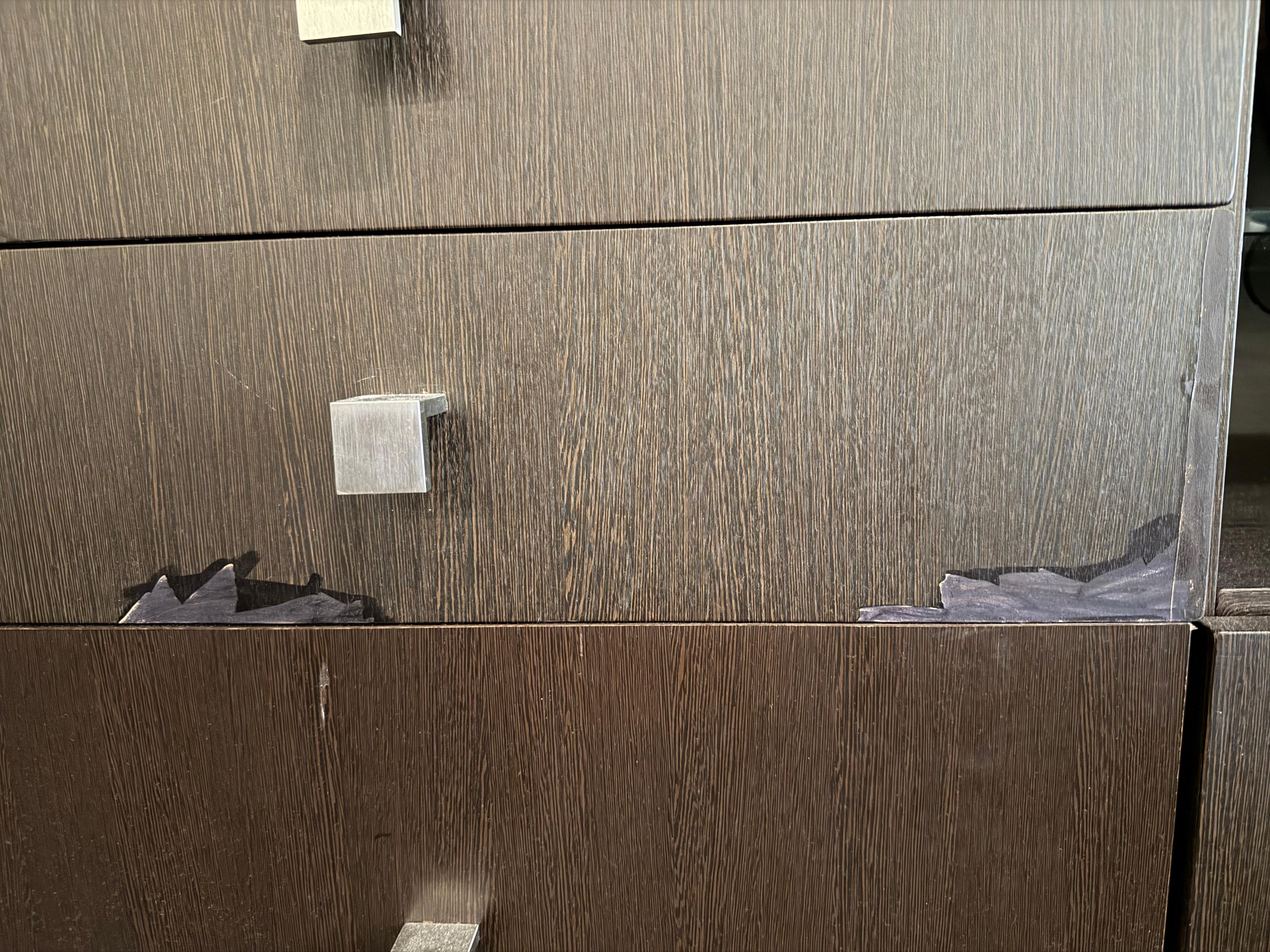 Drawers for clothes are very worn