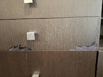 Drawers for clothes are very worn