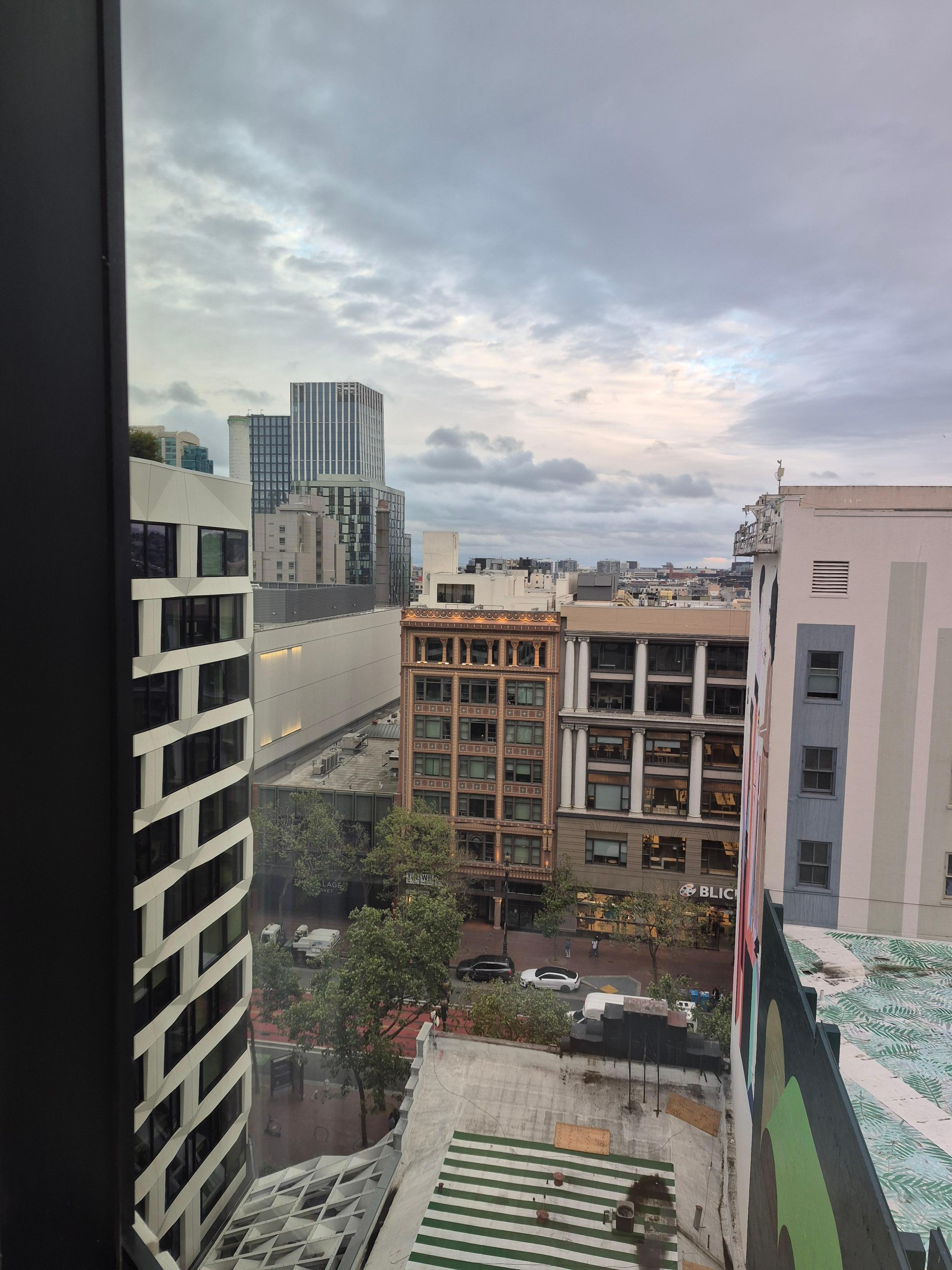 View from our room.  That's the awarfield just on the right