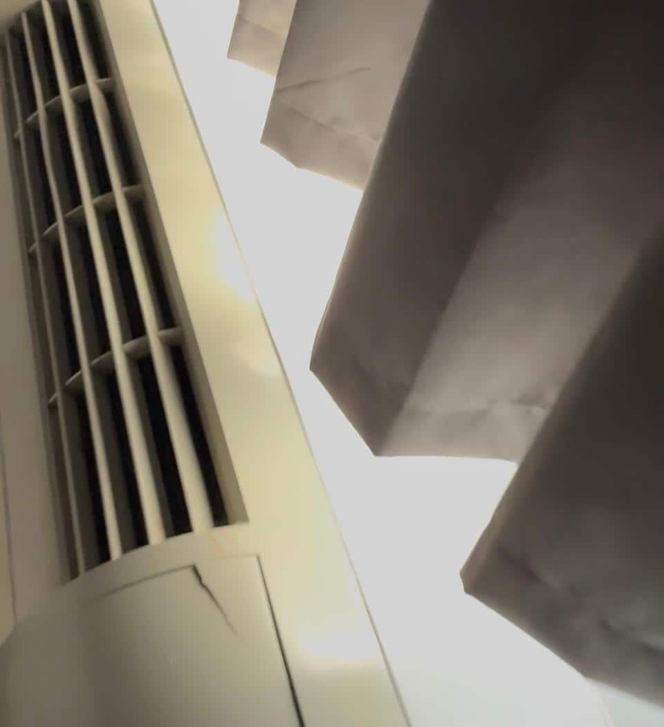 Cover to air conditioner, broken but still in working condition. 