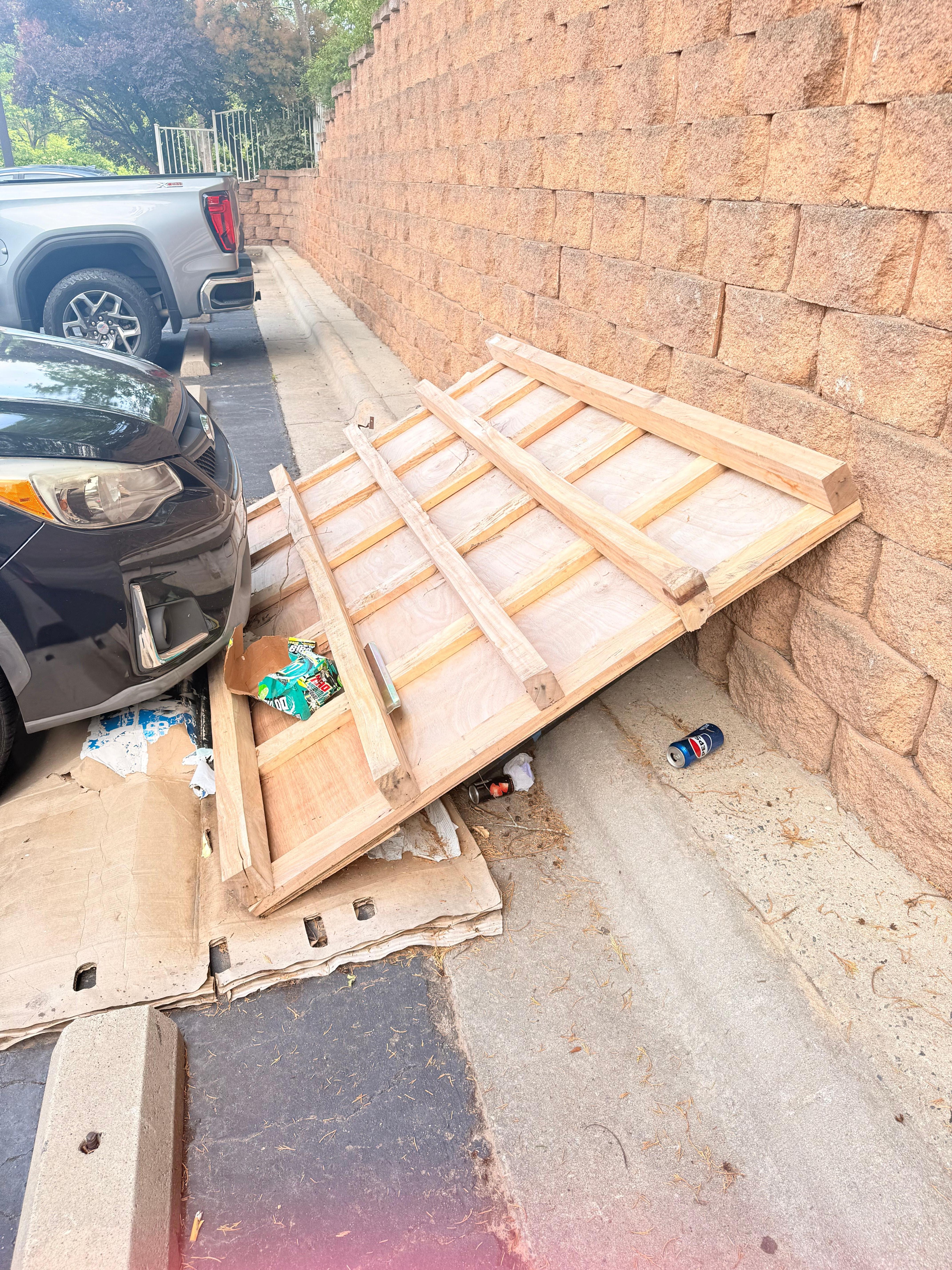 Trash in parking spots 