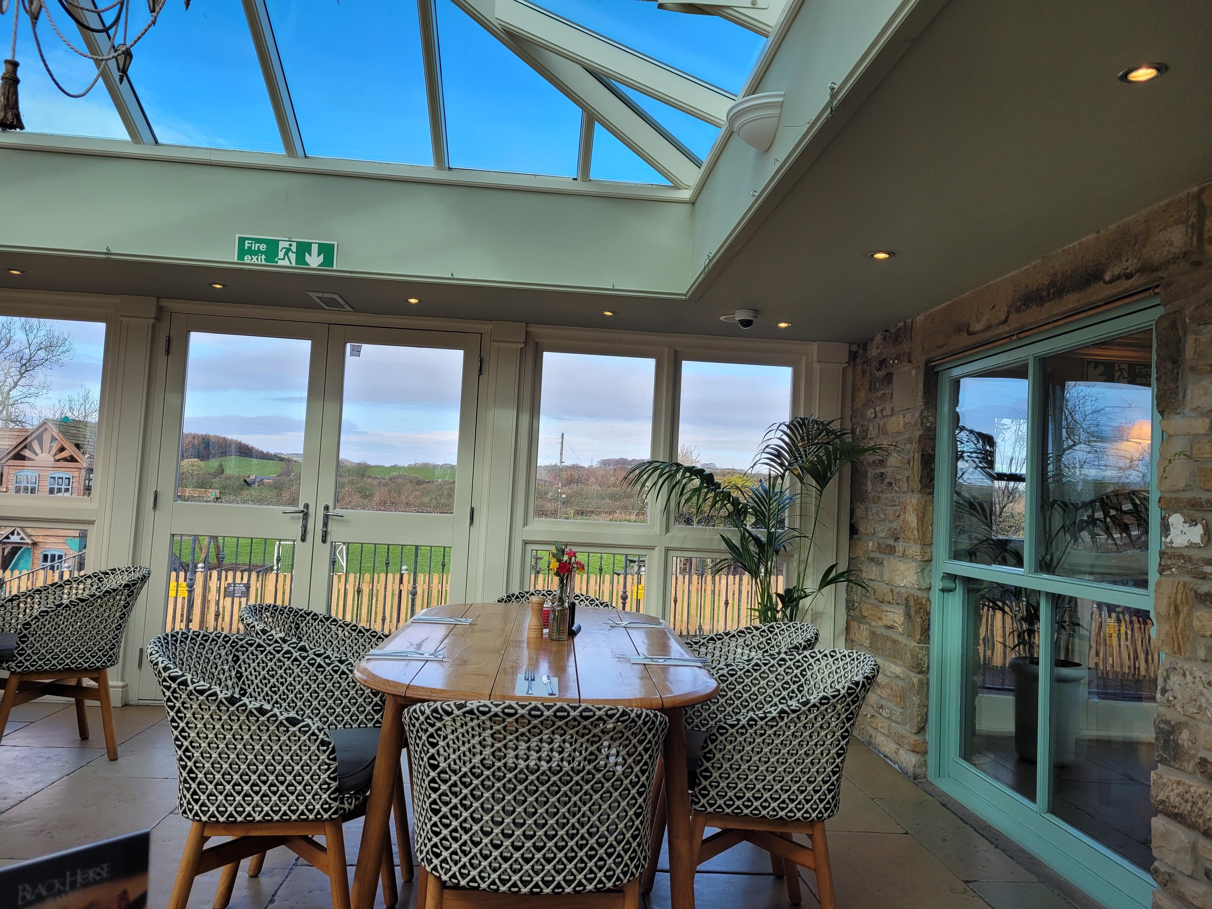 Conservatory dining room.
