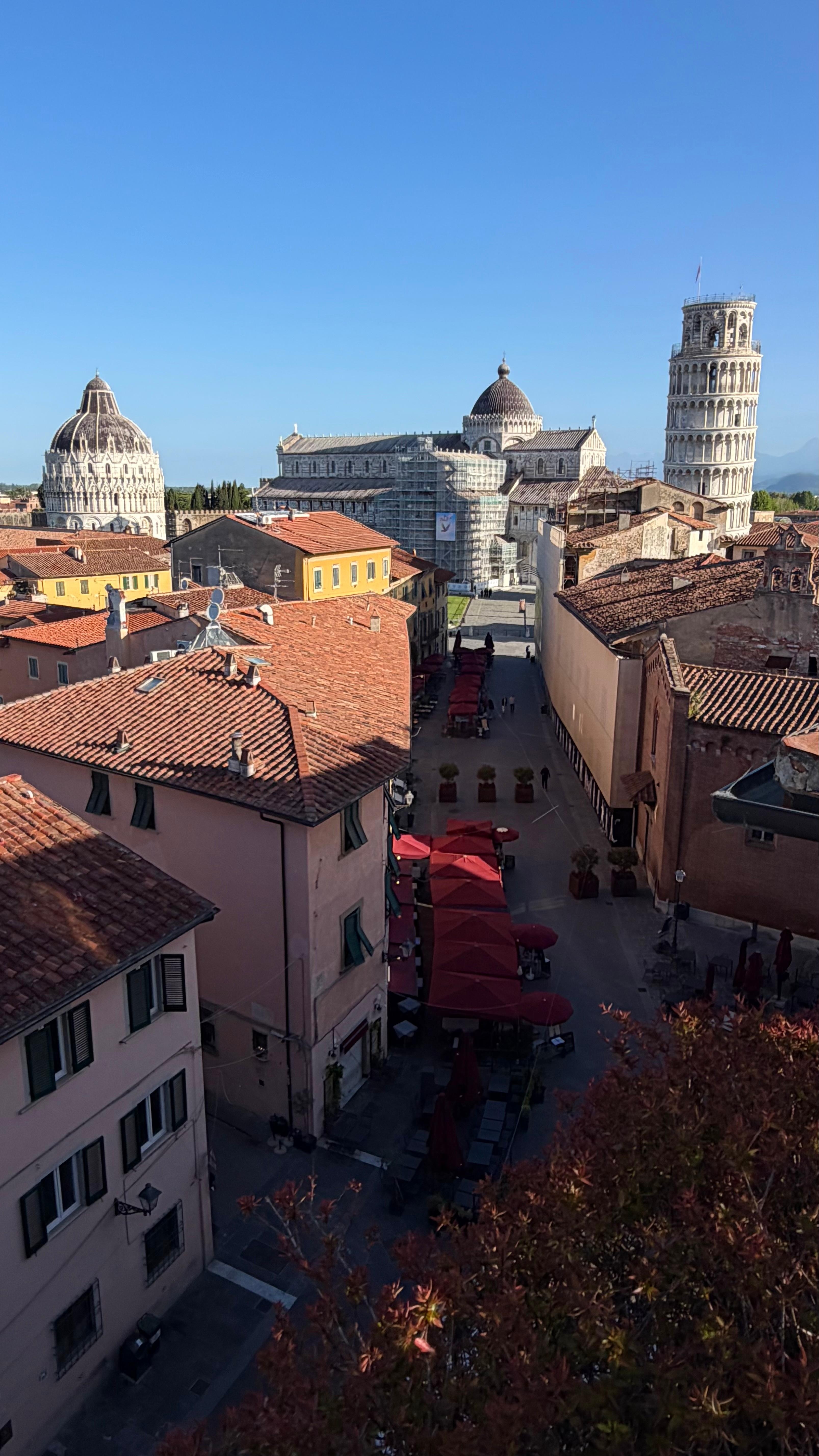View from hotel roof terrace