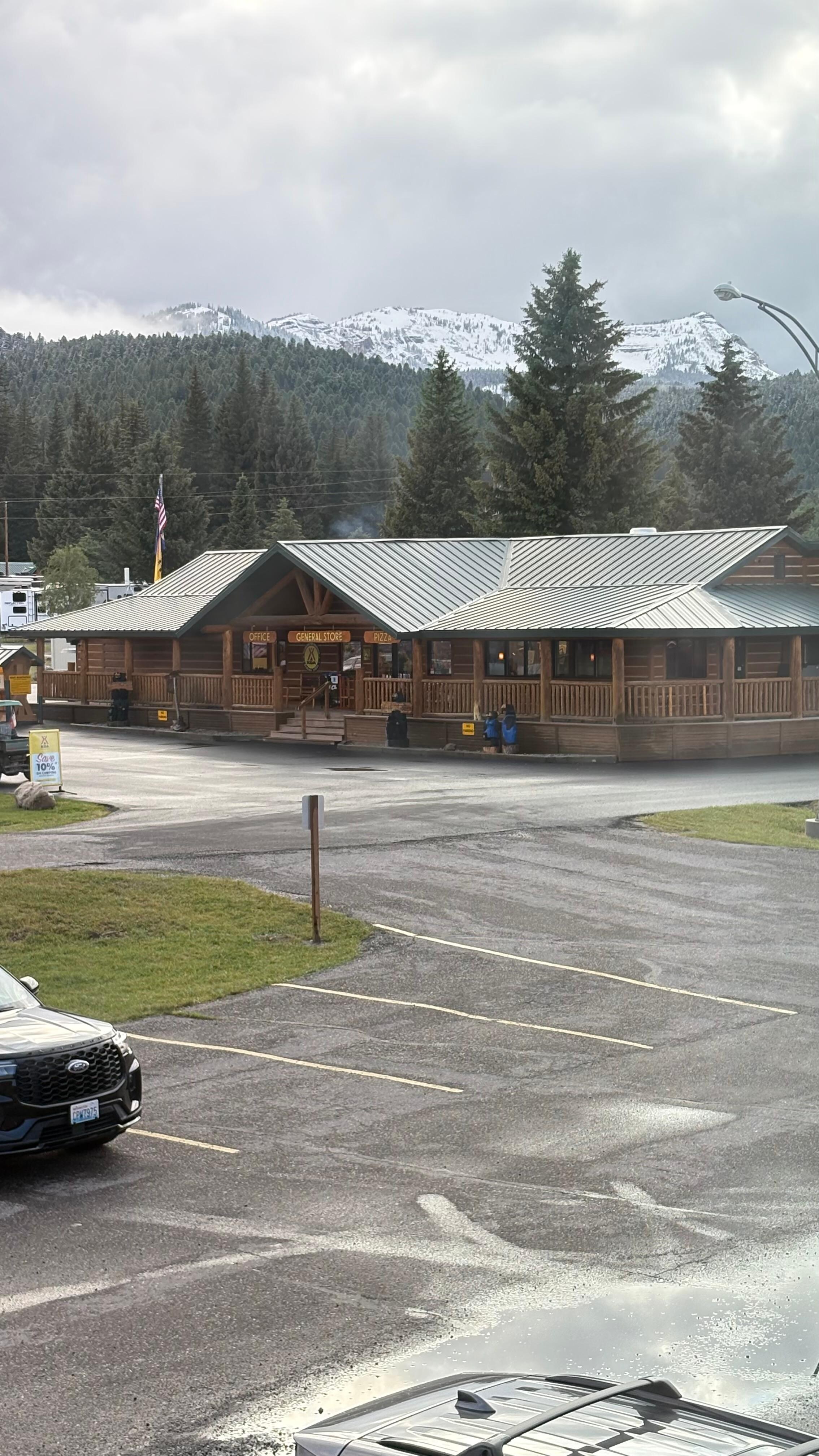 View of the general camp store next door from our room.