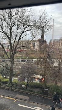 Ausblick von unserem Zimmer auf den Weihnachtsmarkt