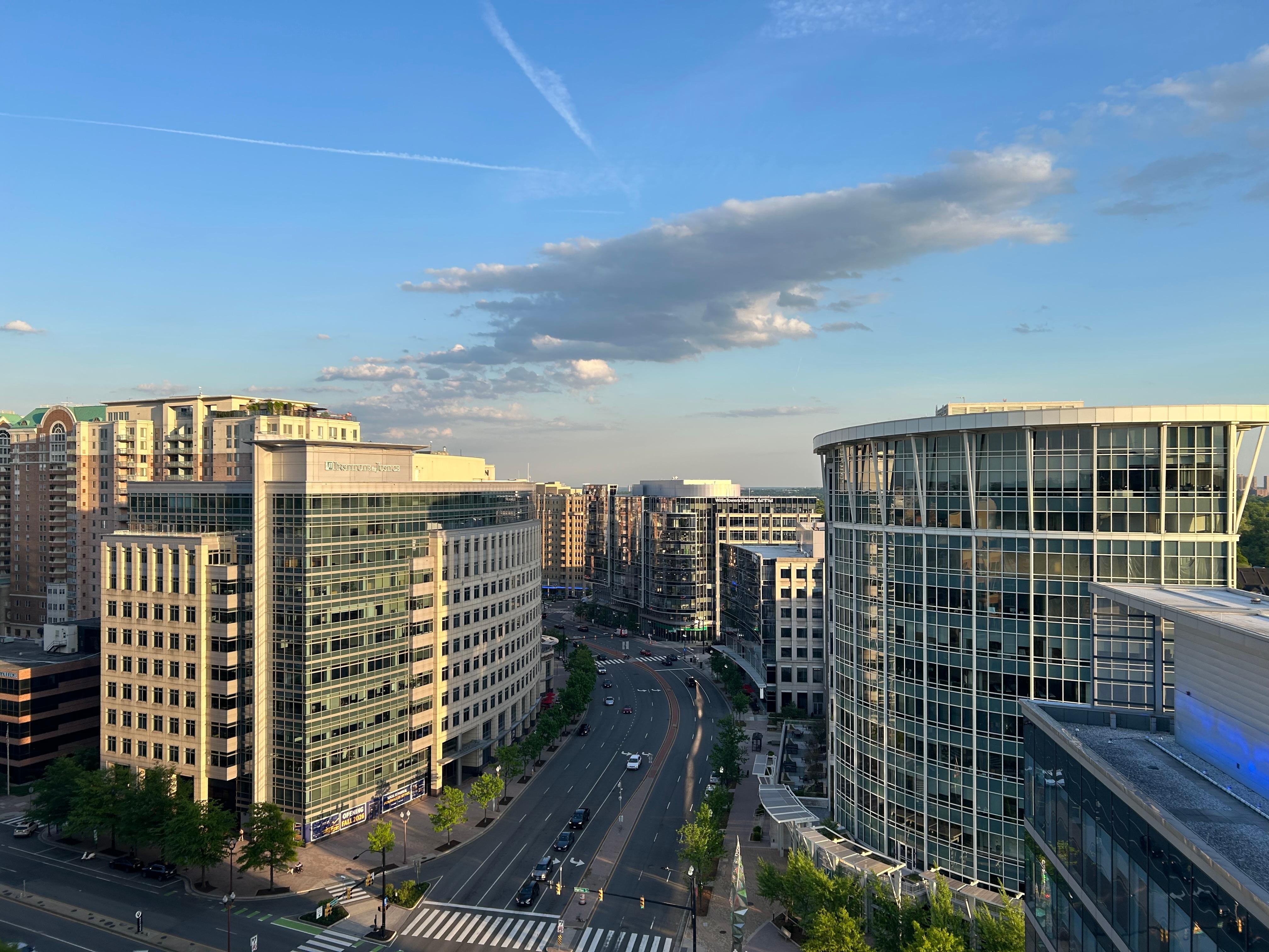 View from the rooftop patio