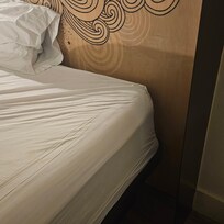 sheets didn't fit the bed. this is exactly how it looked when i pulled down the blanket.