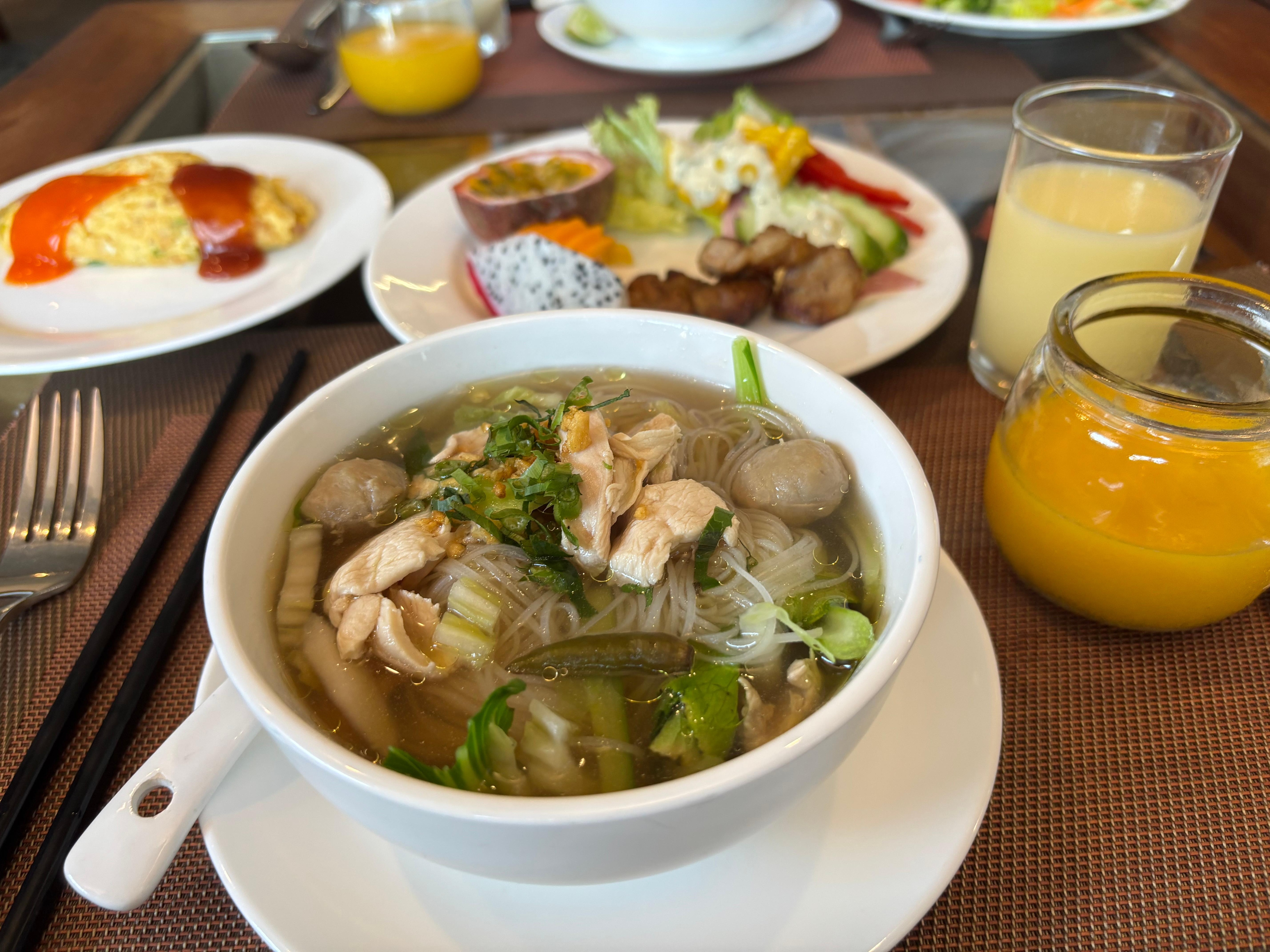 朝食はどれも美味しい