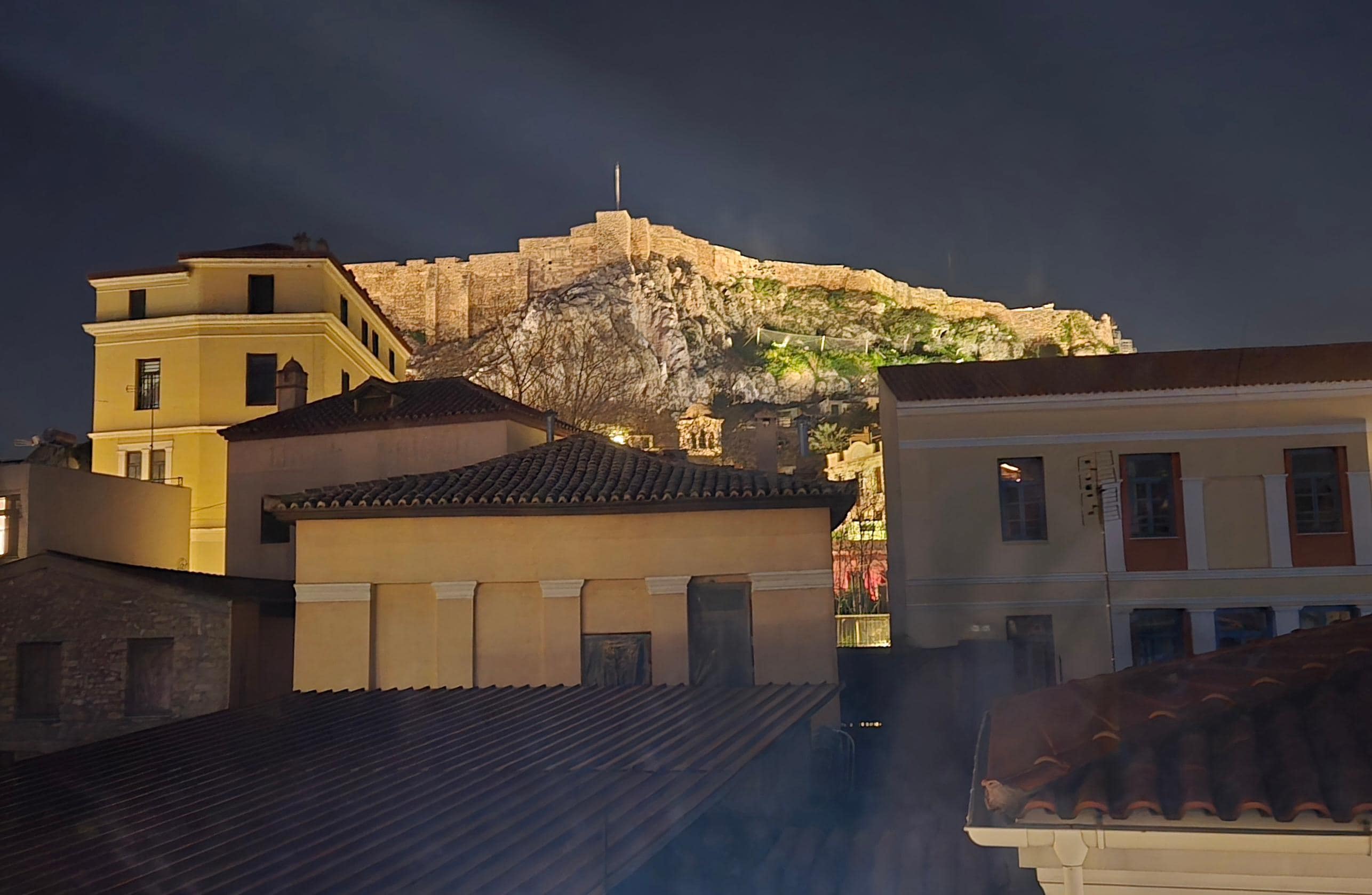 View from window up to the Acropolis 