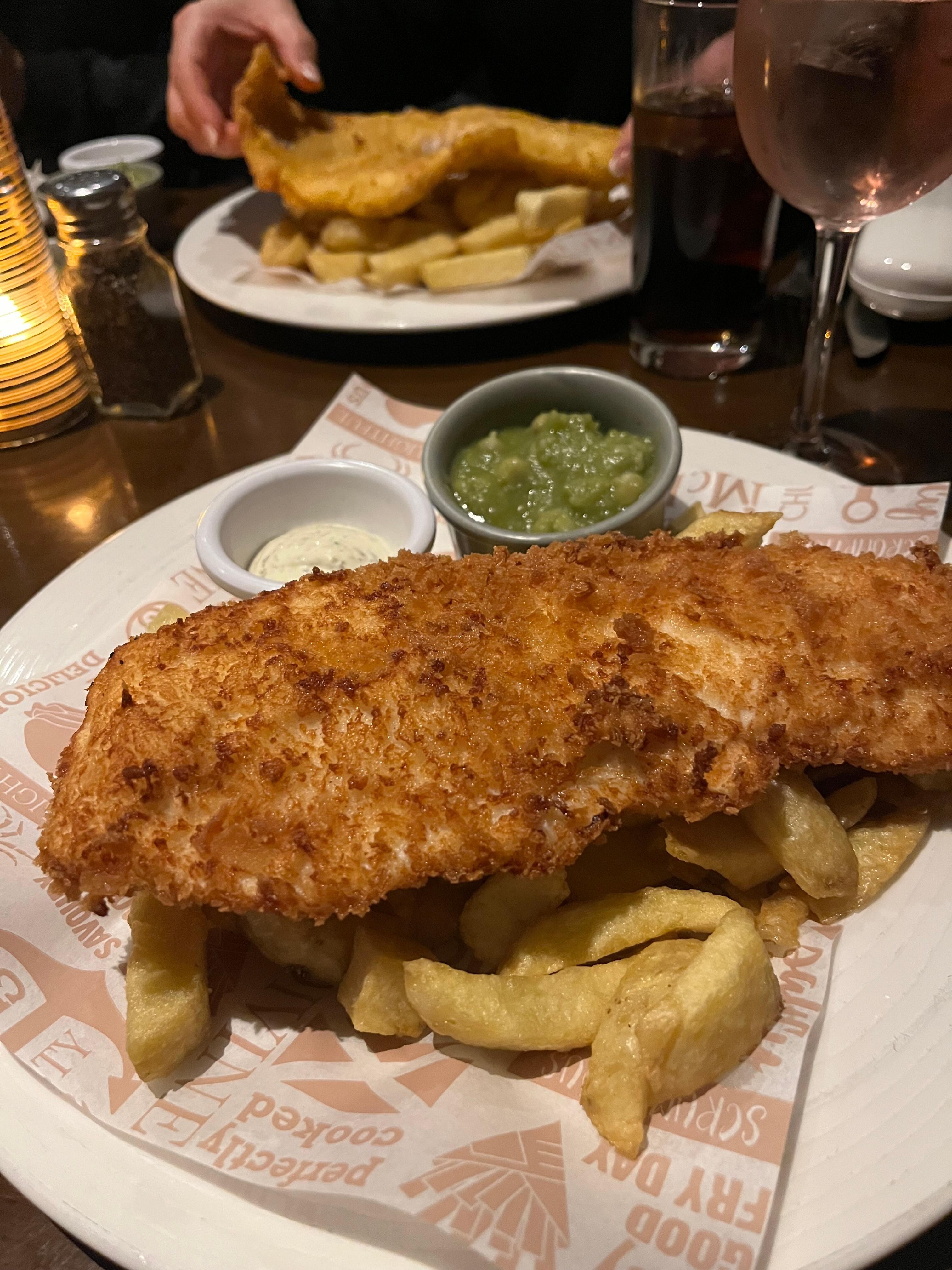 Breaded fish & chips