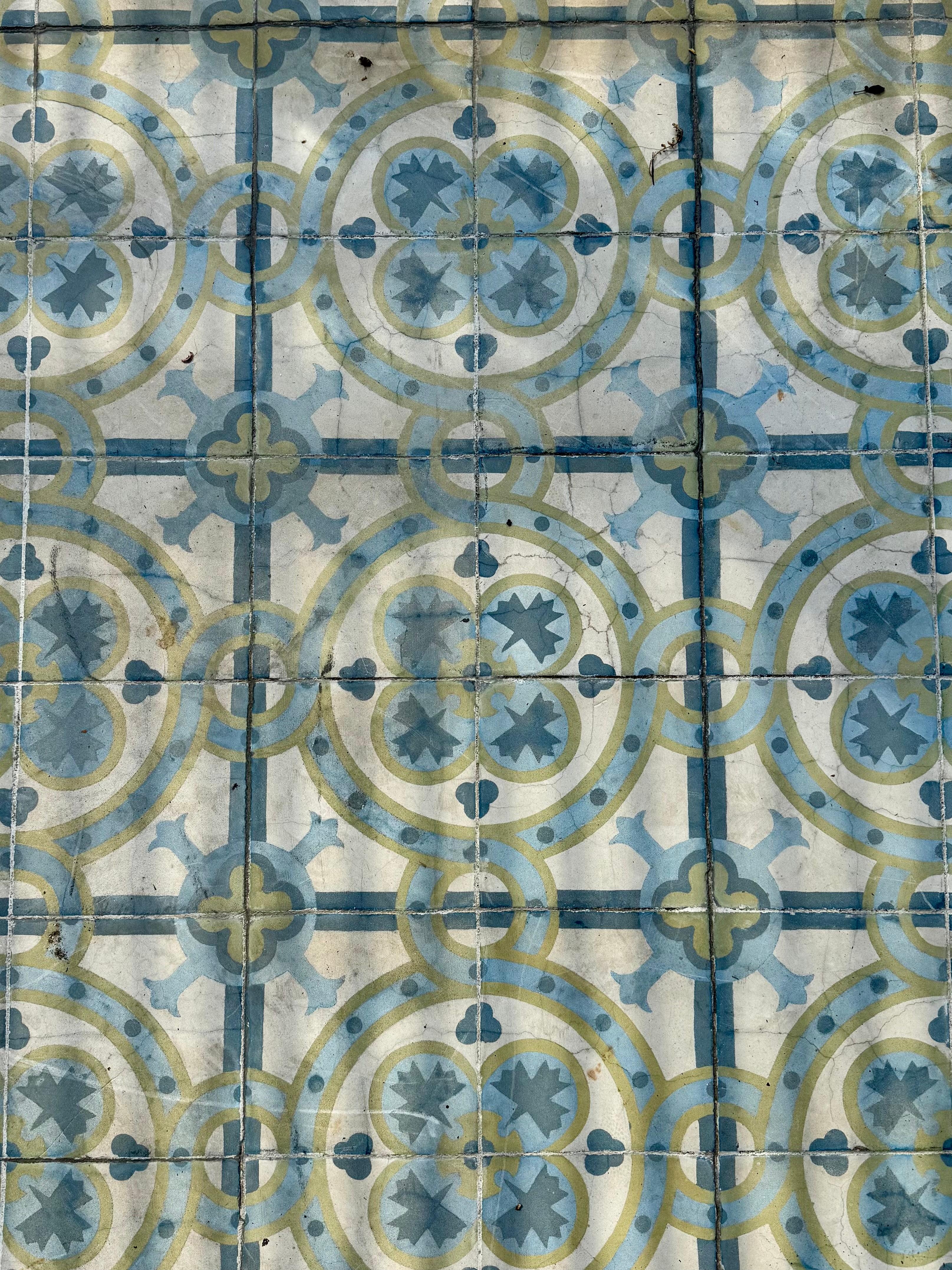 Tiles in the foyer