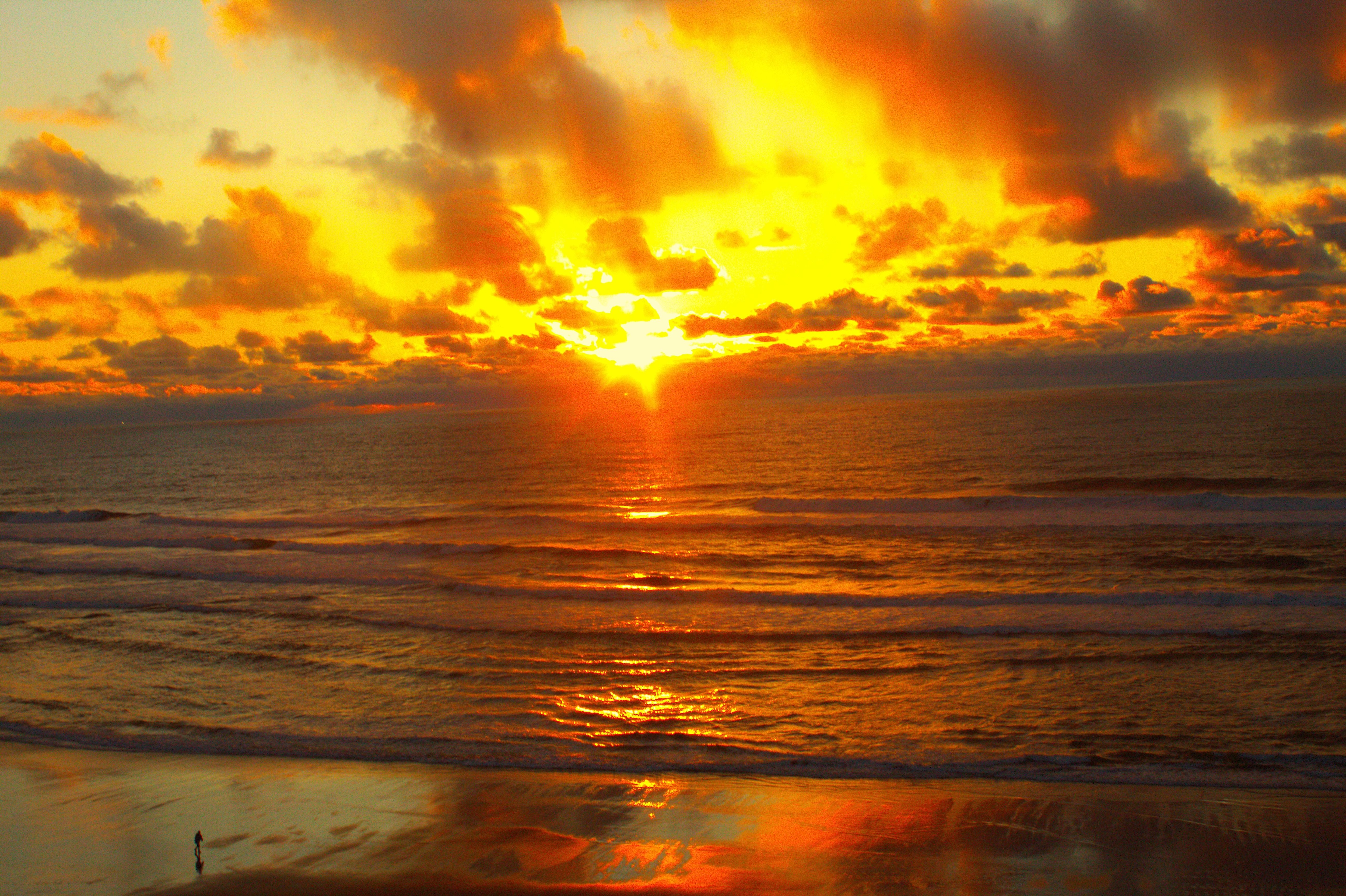 Beautiful winter sunset