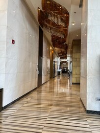 going to the hotel lobby
