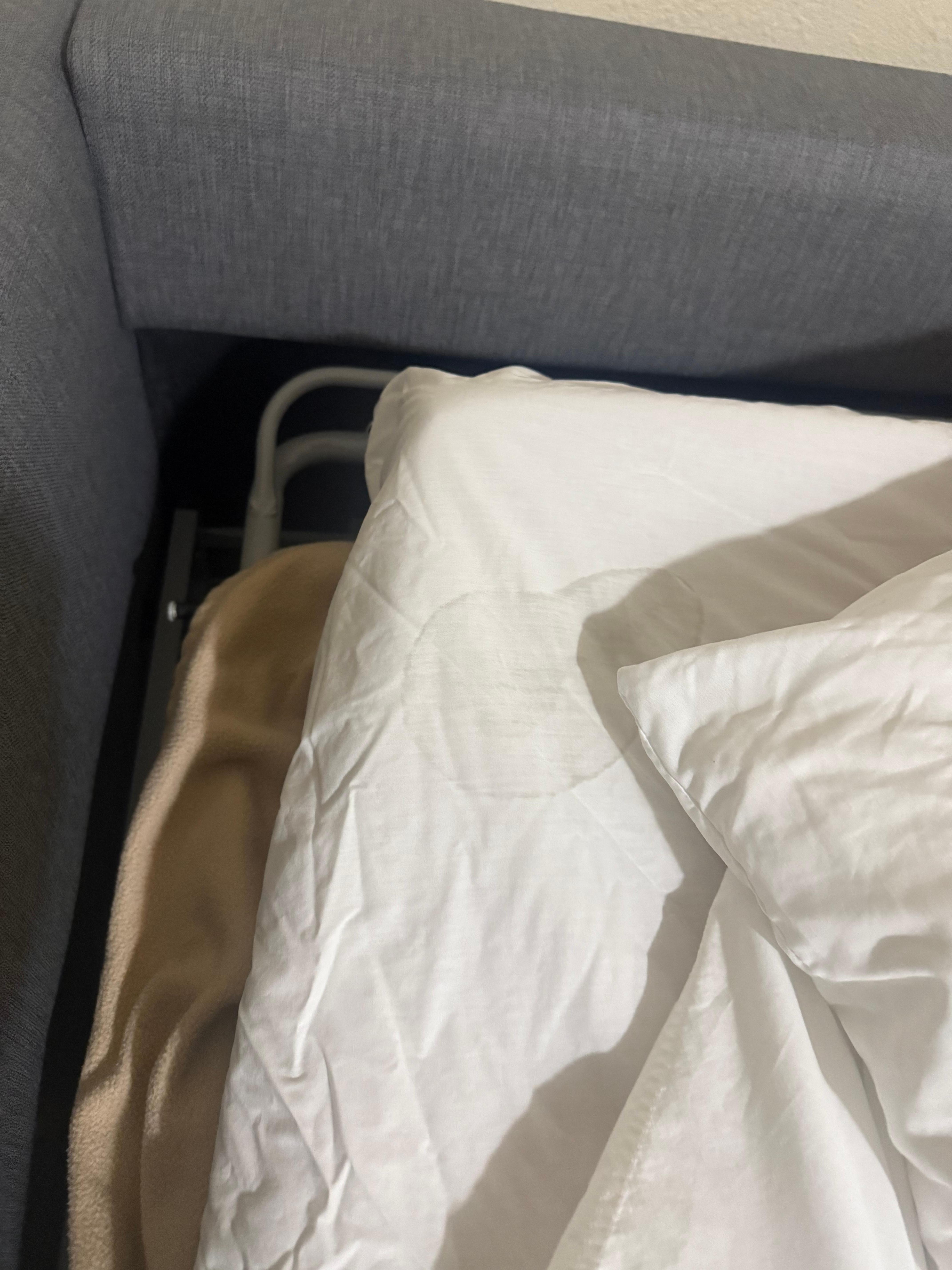 Stained sheets for cheap foam pullout couch 