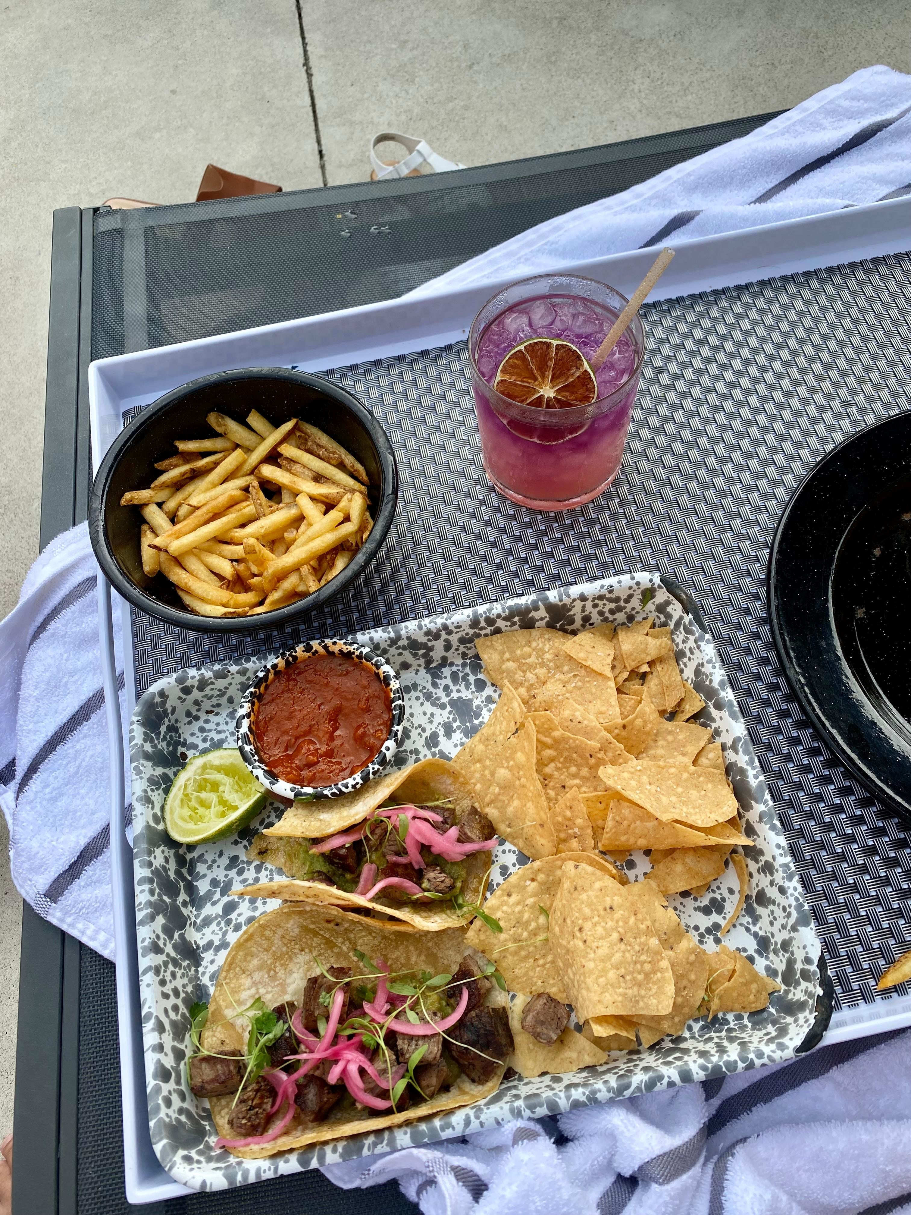 Poolside lunch