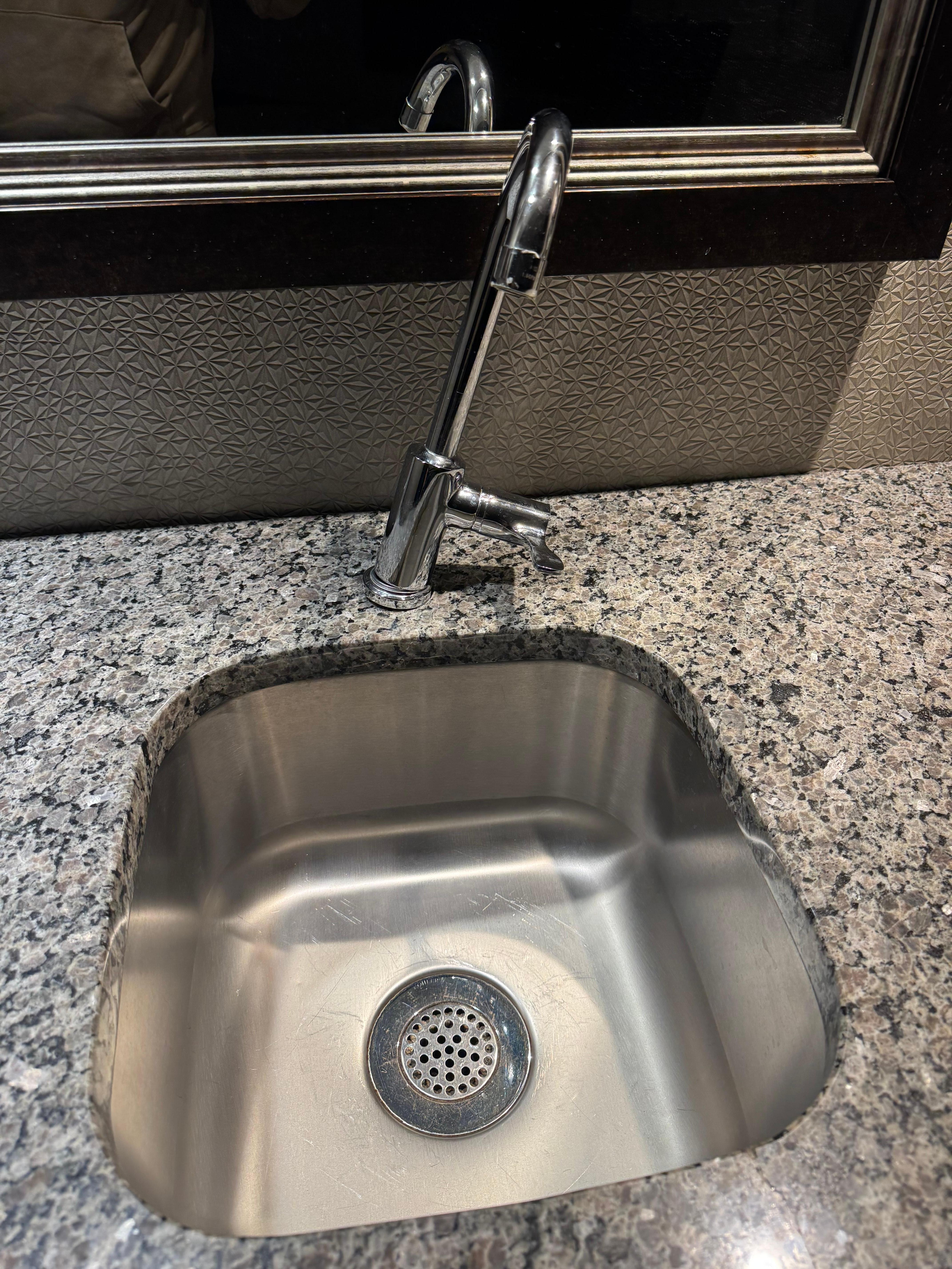 Wet bar faucet. Not sure if it worked due to not wanting to spray water everywhere. 