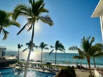 Next to the ocean with a beautiful view by the pool area.