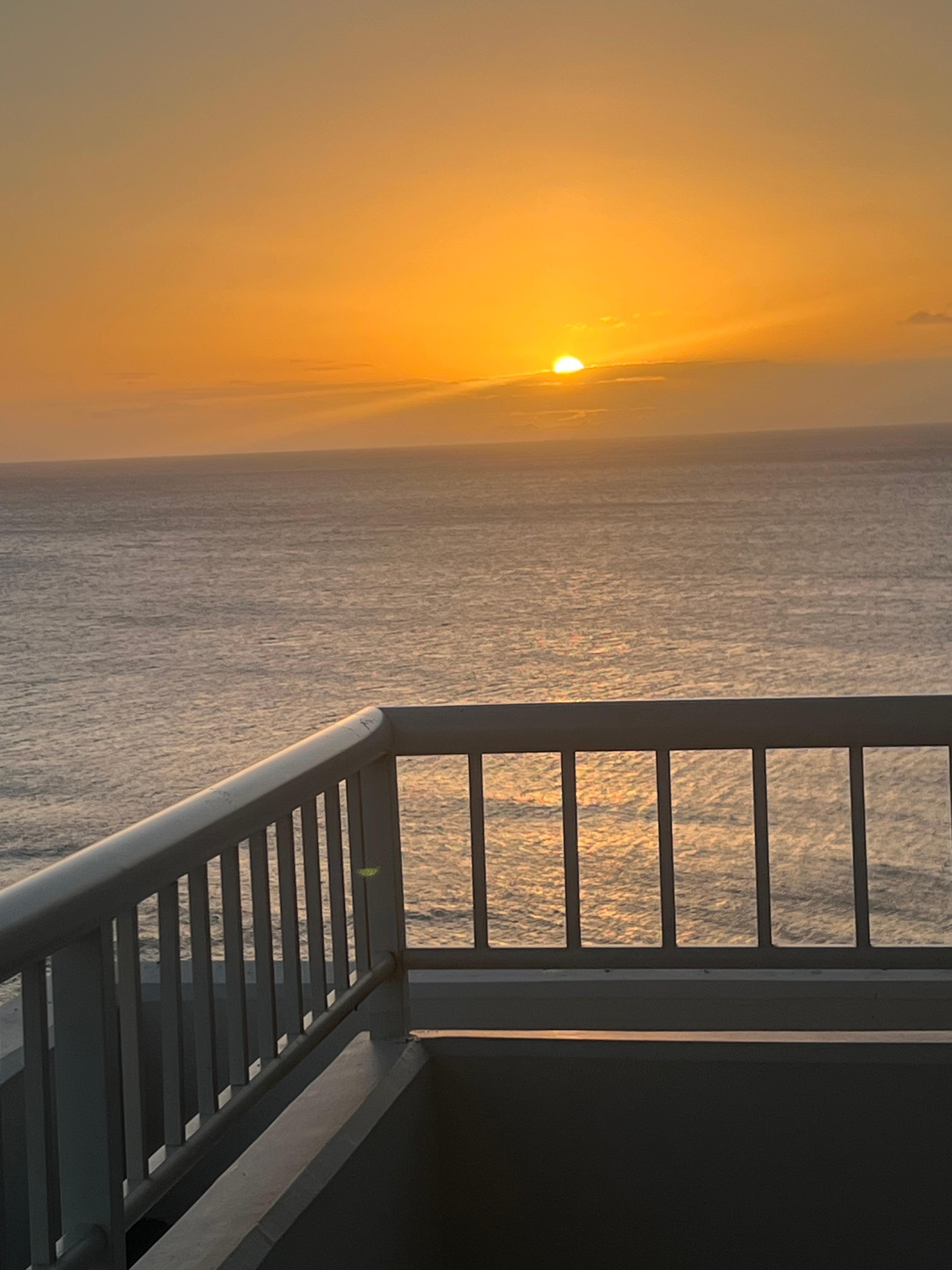 Sunset from our suite 