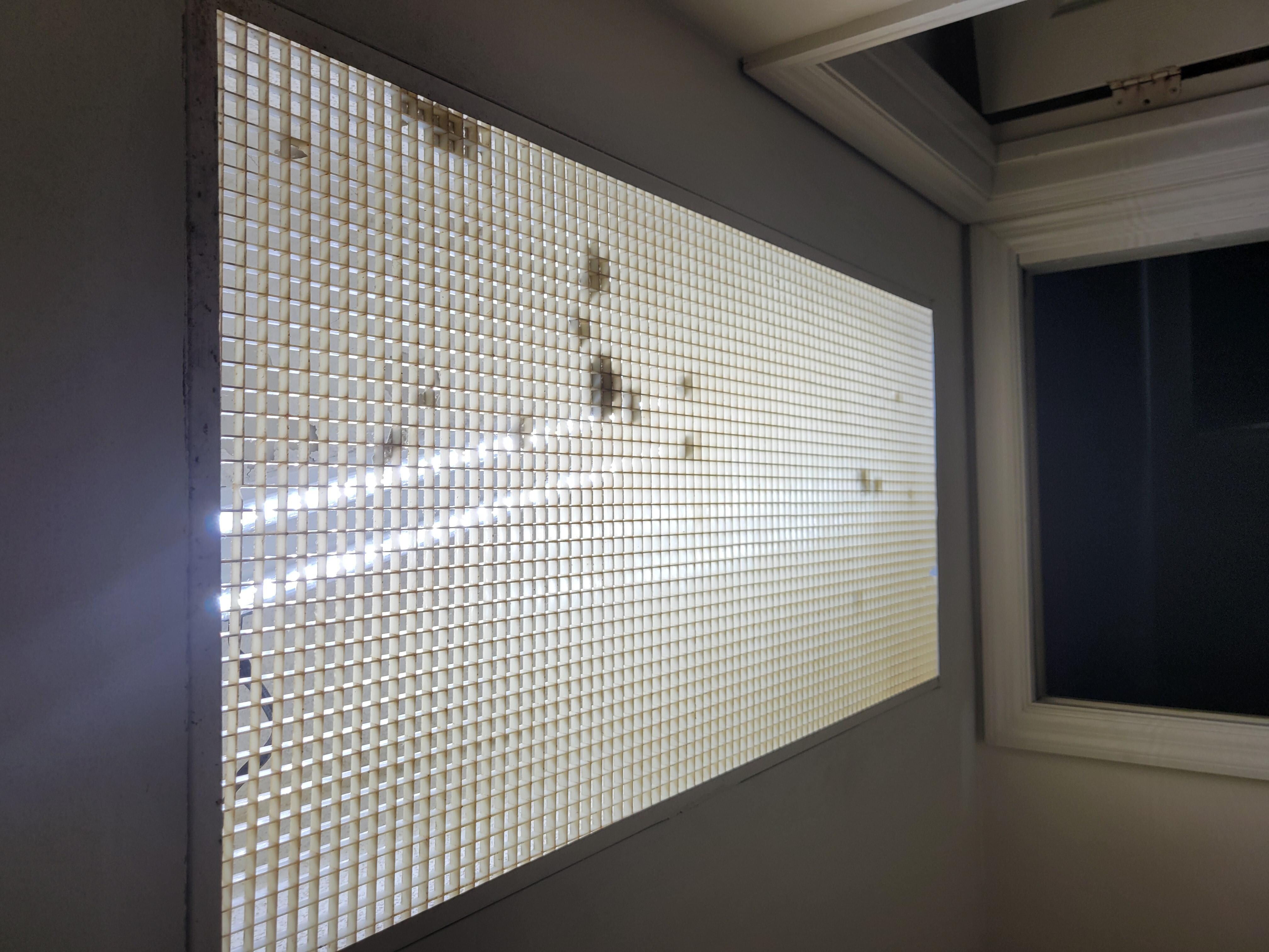Light above the vanity area