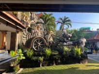 This is part of the grounds. It is absolutely beautiful with lots of greenery and a wonderful pool.