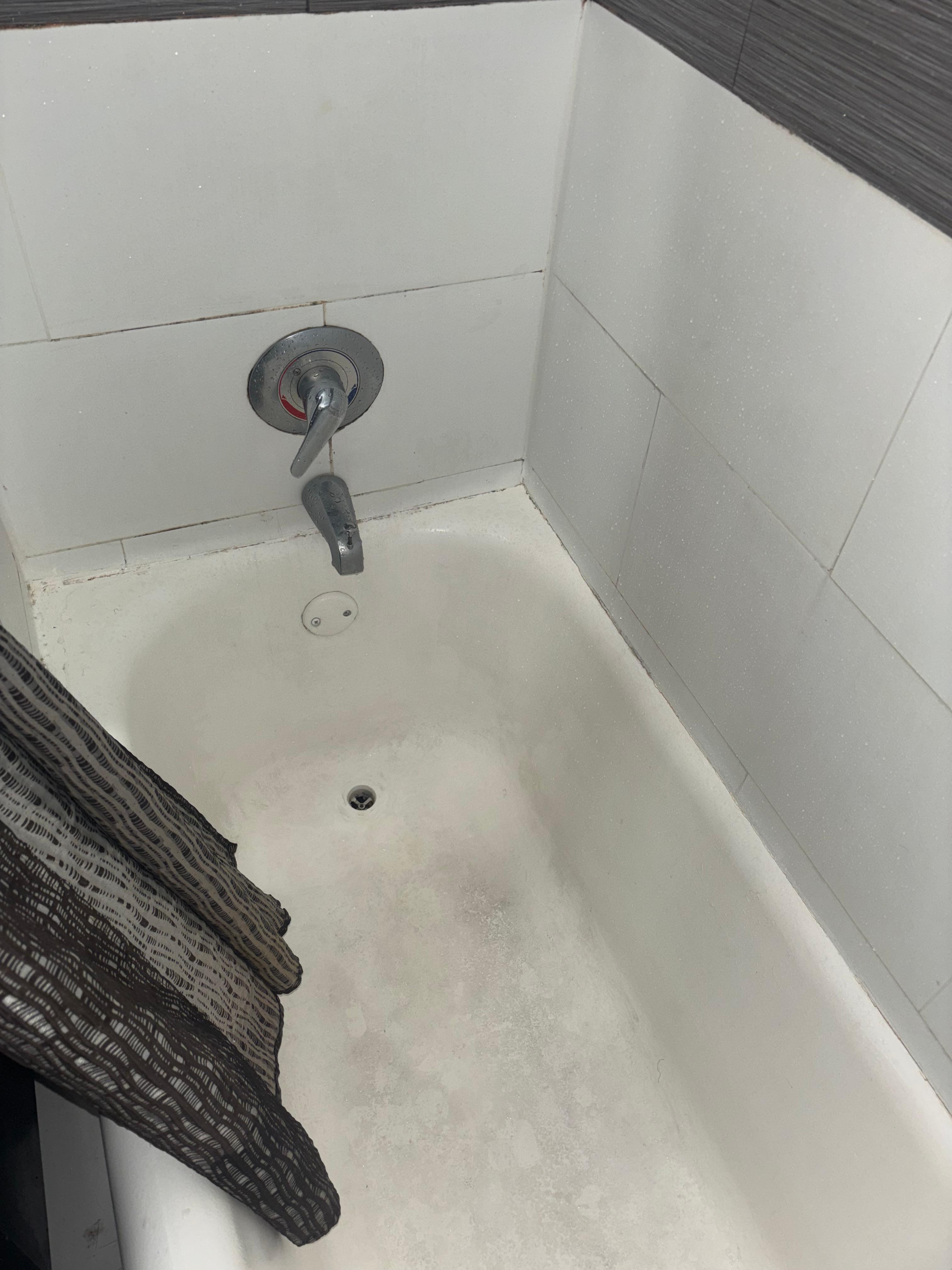 Tub needs to be refinished. 