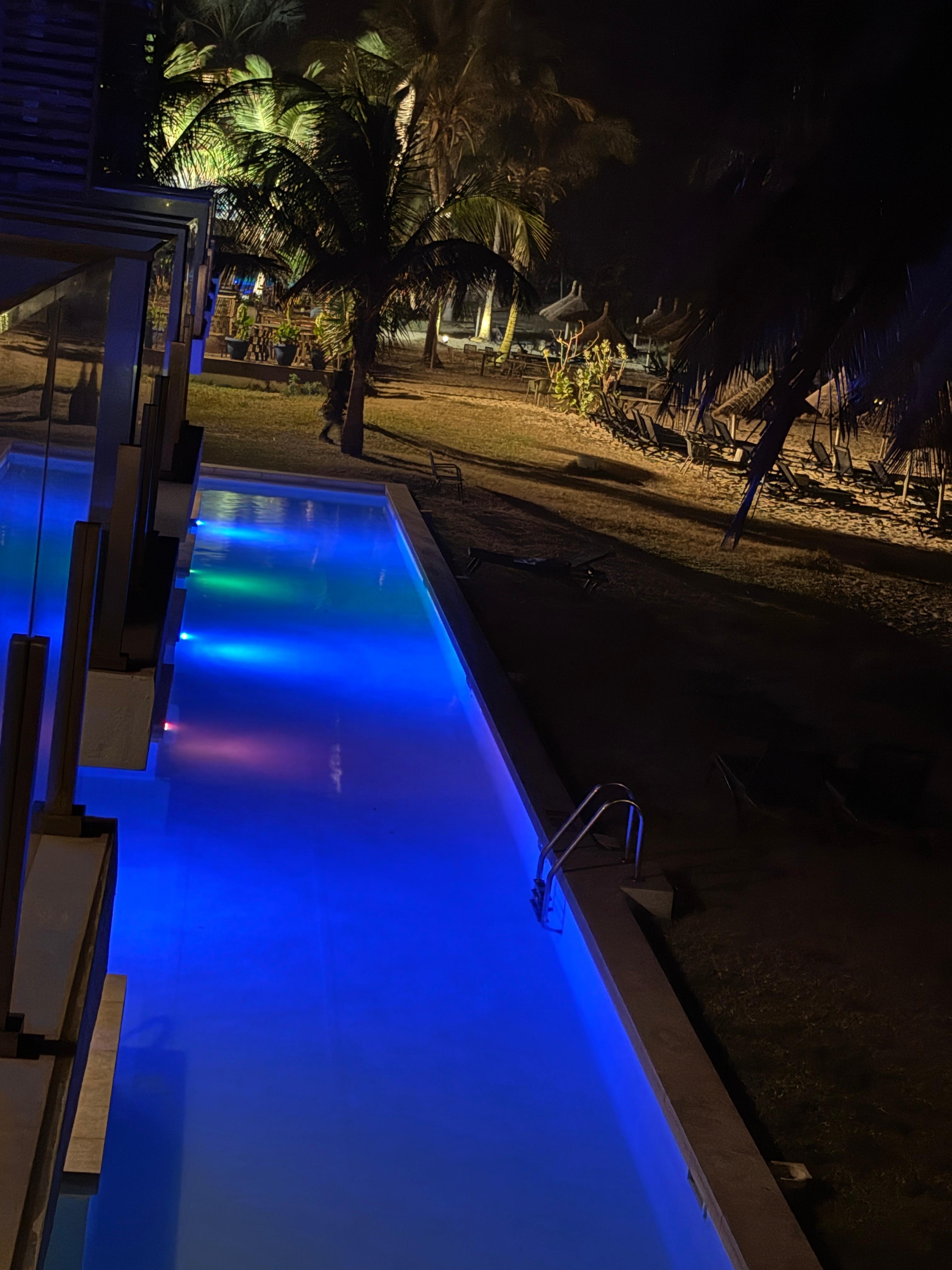 The pools that you can only swim in if you select one of those rooms. But the main pool is also lovely. 