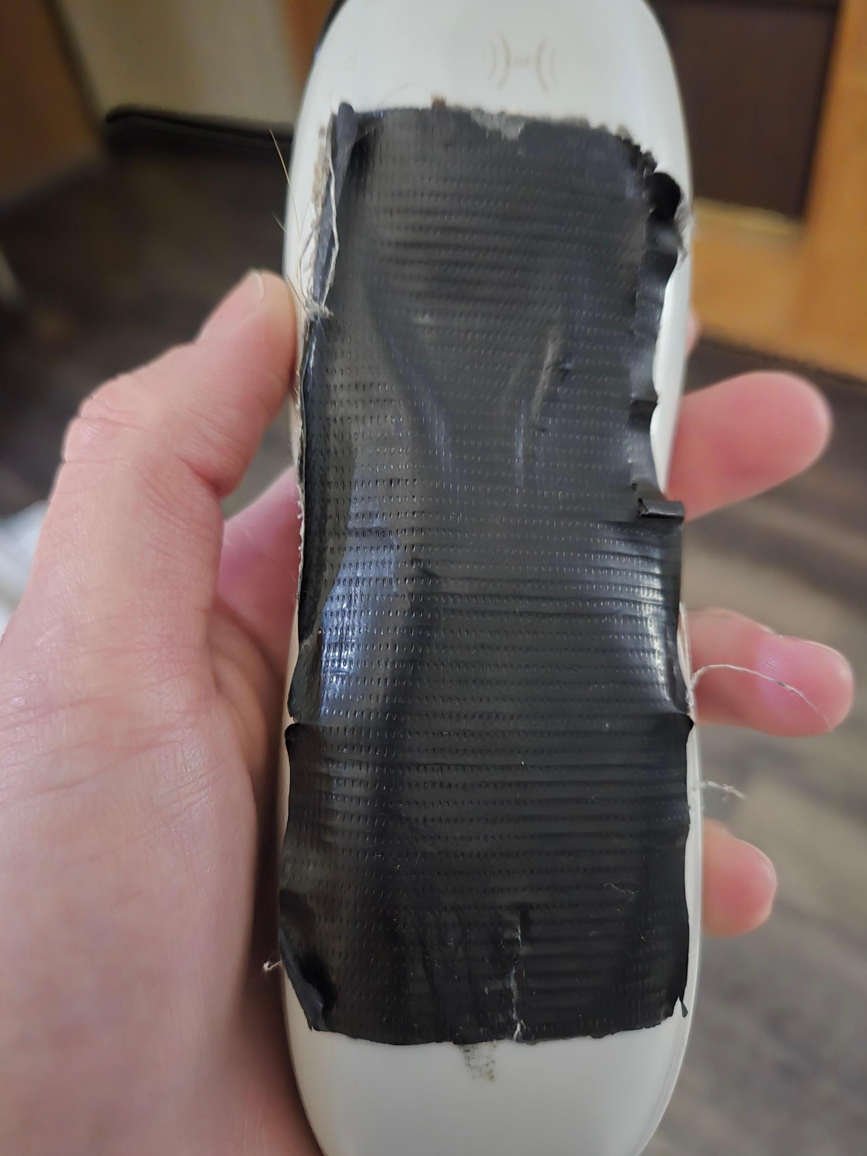 Remote with hair on the tape that wasent ours