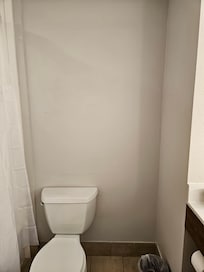 This whole area was wide open, why was there no towel rack for full size towels???