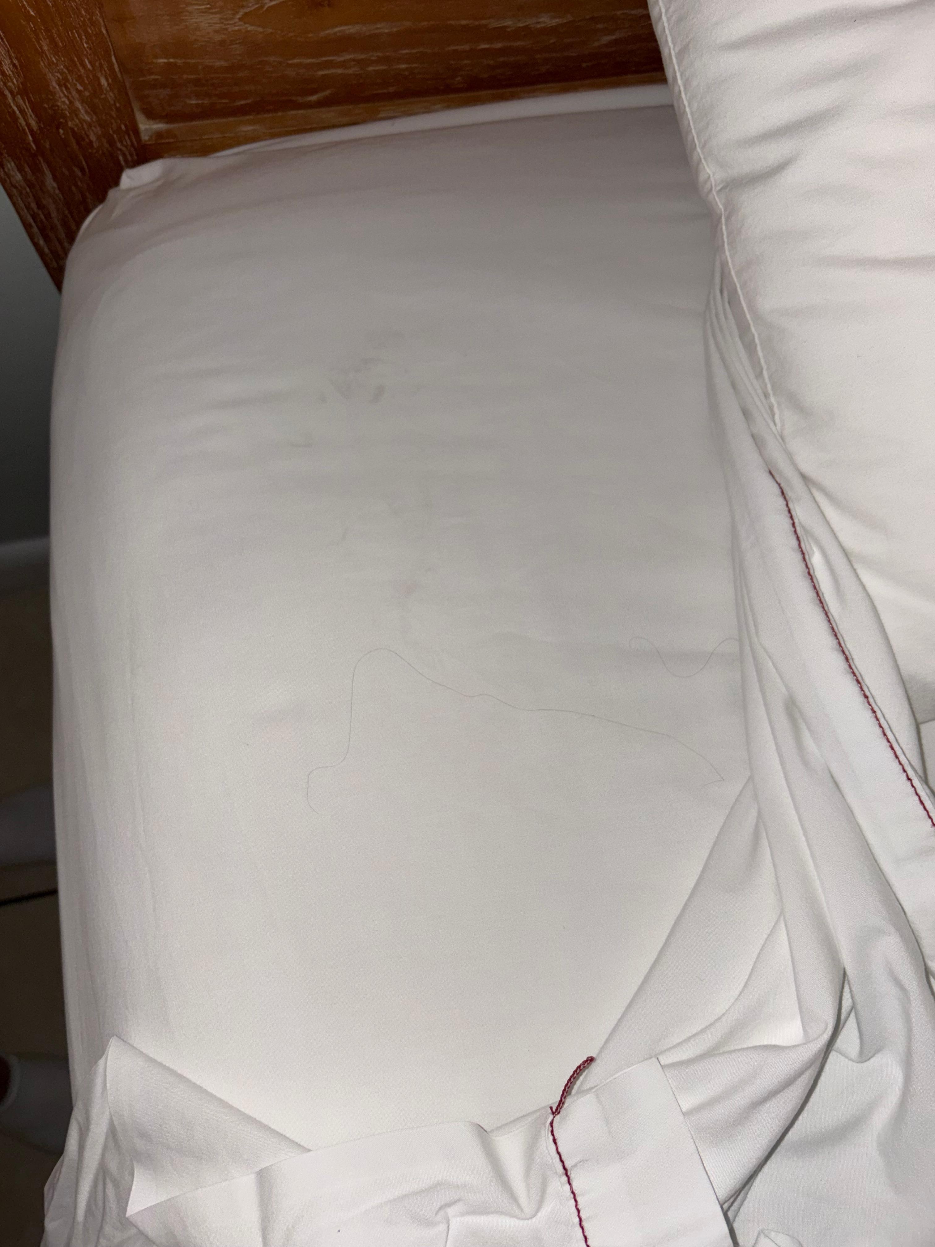 Fläckar och hårstrån, ej nybäddat